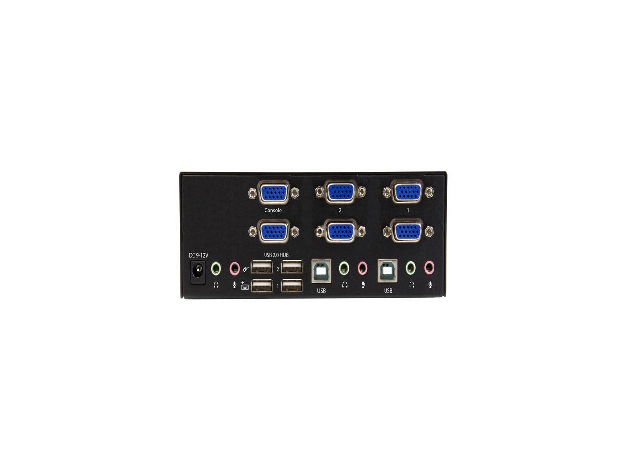 StarTech.com 2-port KVM Switch with Dual VGA and 2-port USB Hub - USB 2 ...