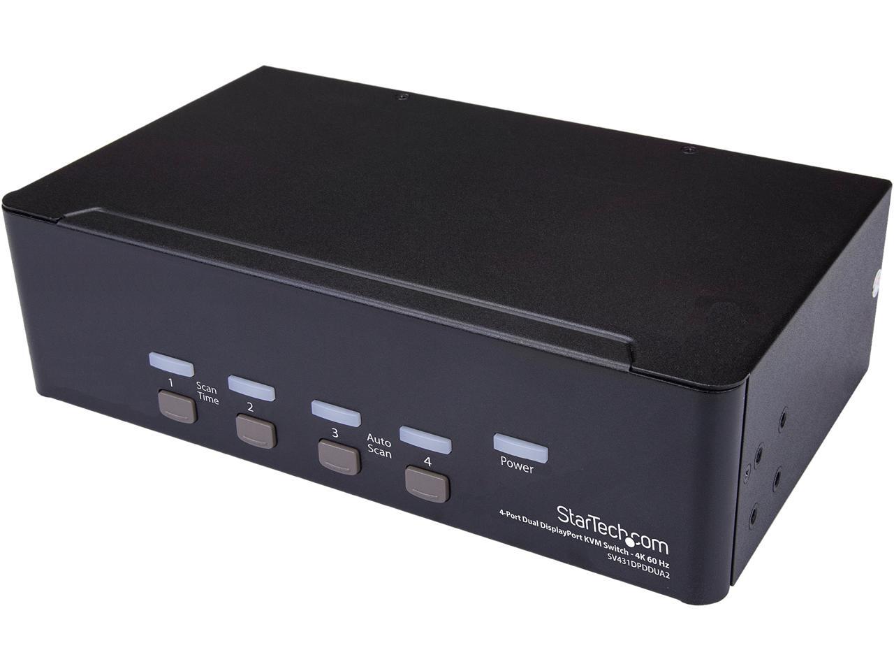 StarTech.com SV431DPDDUA2 DisplayPort KVM - 4 port - 4K 60Hz - Dual ...