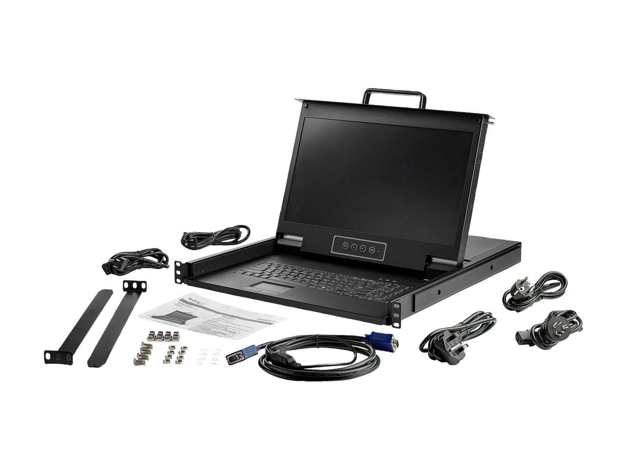 StarTech.com RKCONS17HD Rackmount KVM Console - 1U - 17.3in Display ...