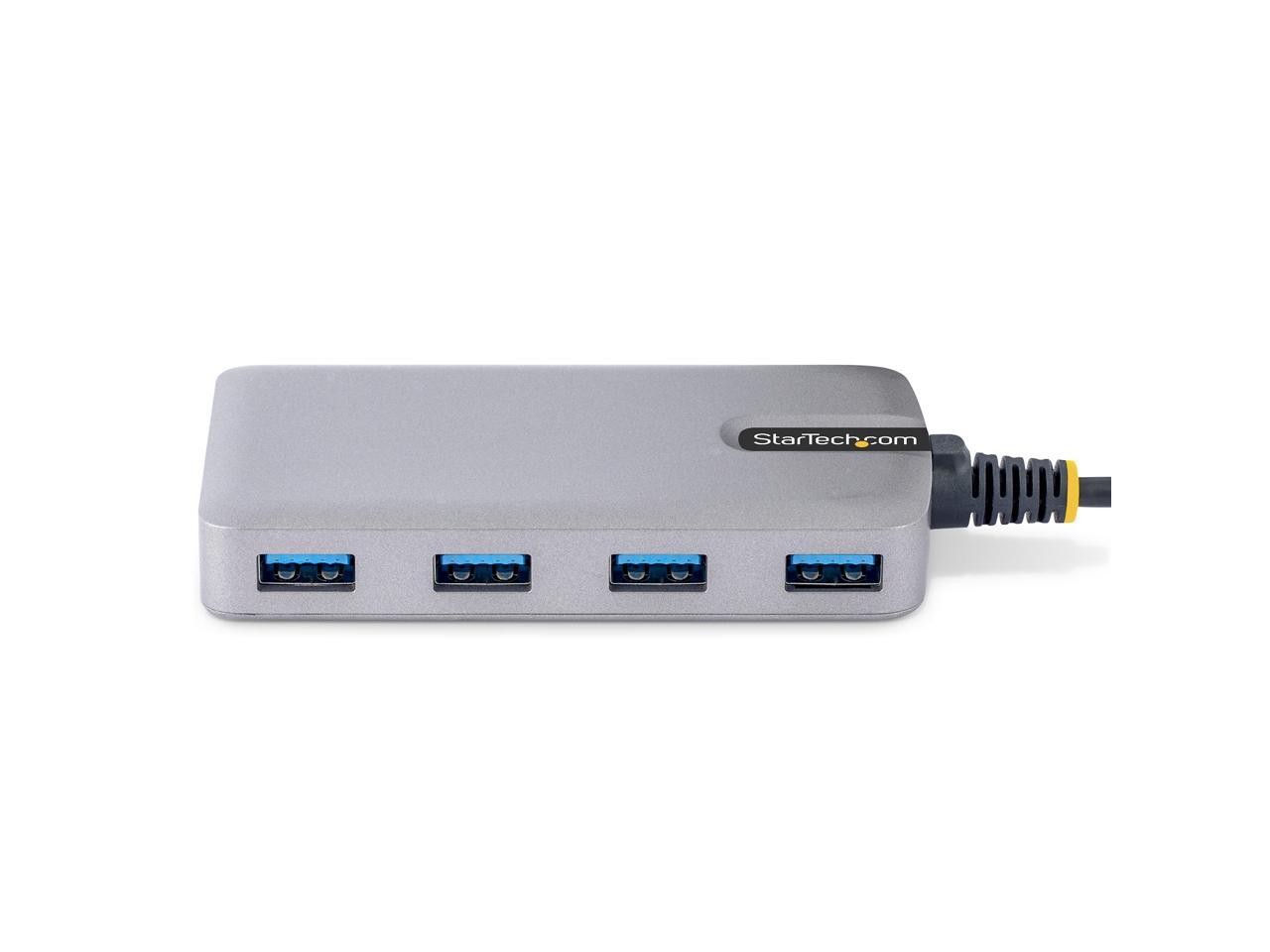 StarTech.com 4-Port USB Hub - USB 3.0 5Gbps, Bus Powered, USB-A to 4x USB-A Hub w/ Optional ...