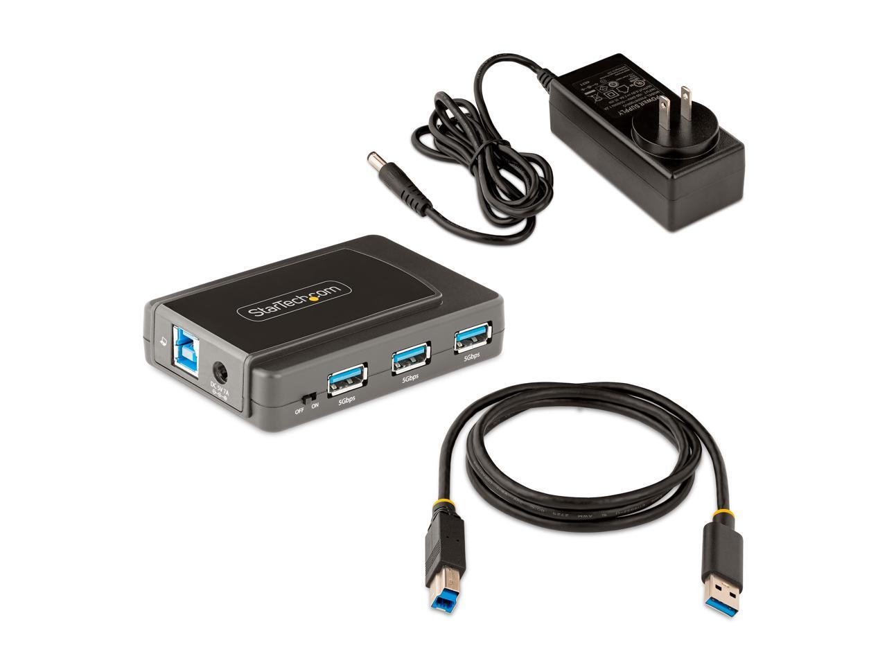 StarTech.com 5G7AS-USB-A-HUB 7-Port USB Hub with On/Off Switch - USB 3.0 5Gbps - USB-A to 7x USB ...