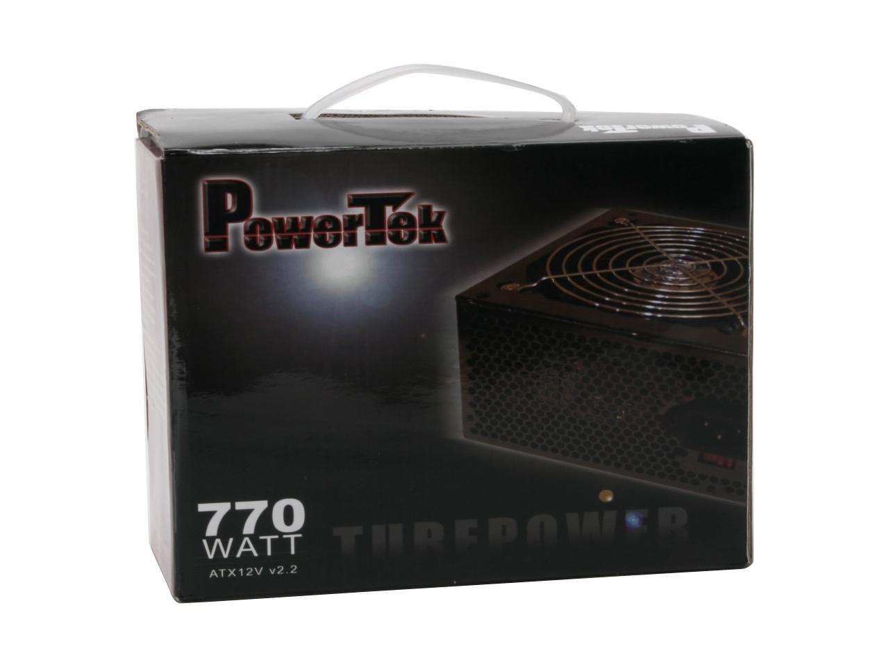 Powertek PowerTek770W 770W ATX 12V 2.2 / EPS 12V SLI Ready Active PFC ...