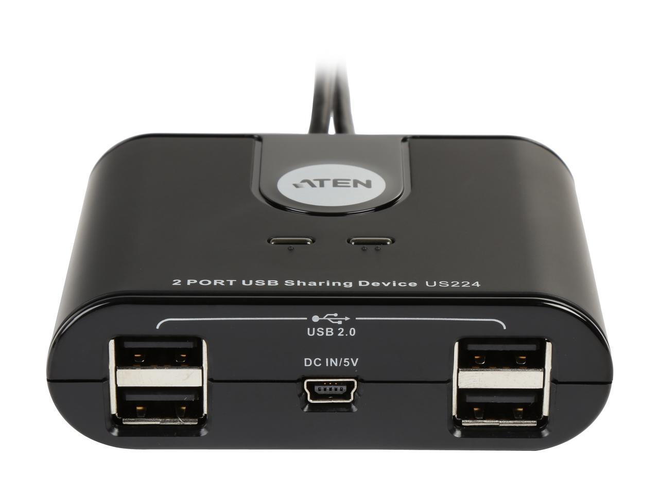 ATEN US224 2-Port USB Peripheral Sharing Device - Newegg.com