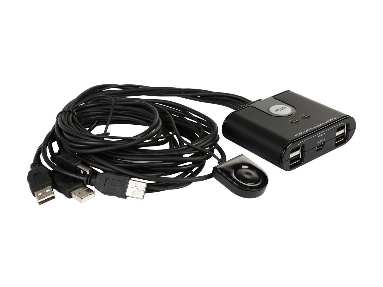 ATEN US424 4-Port USB Peripheral Sharing Device - Newegg.com