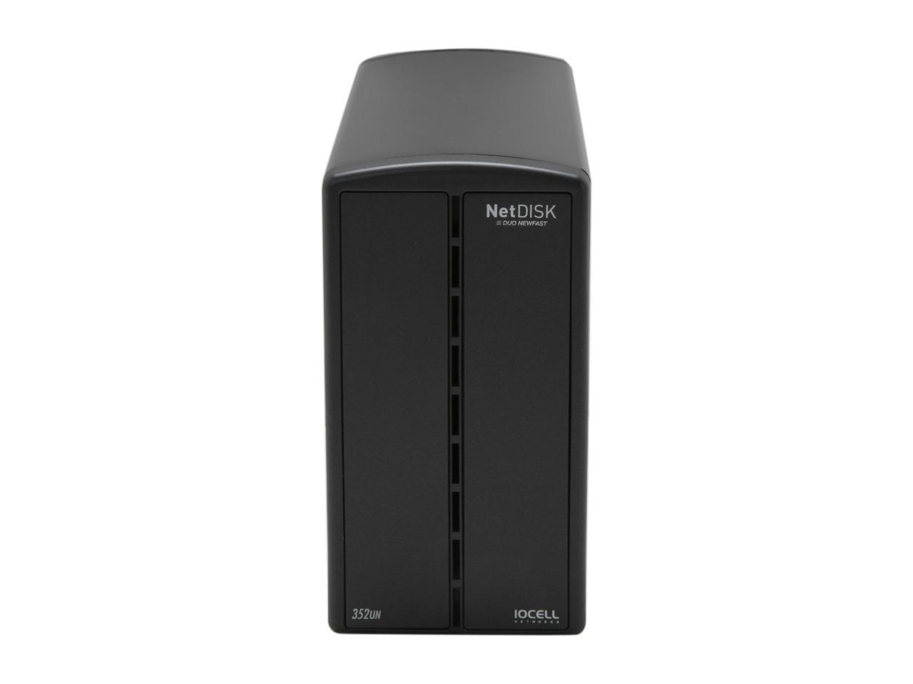 IOCell Networks 352UN Black 2 Bay Network Enclosure with USB and ...