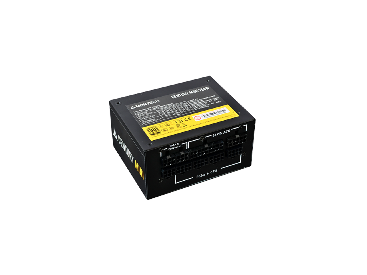 MONTECH Century Mini 750 Watt 80 Plus Gold Certified Fully Modular ...