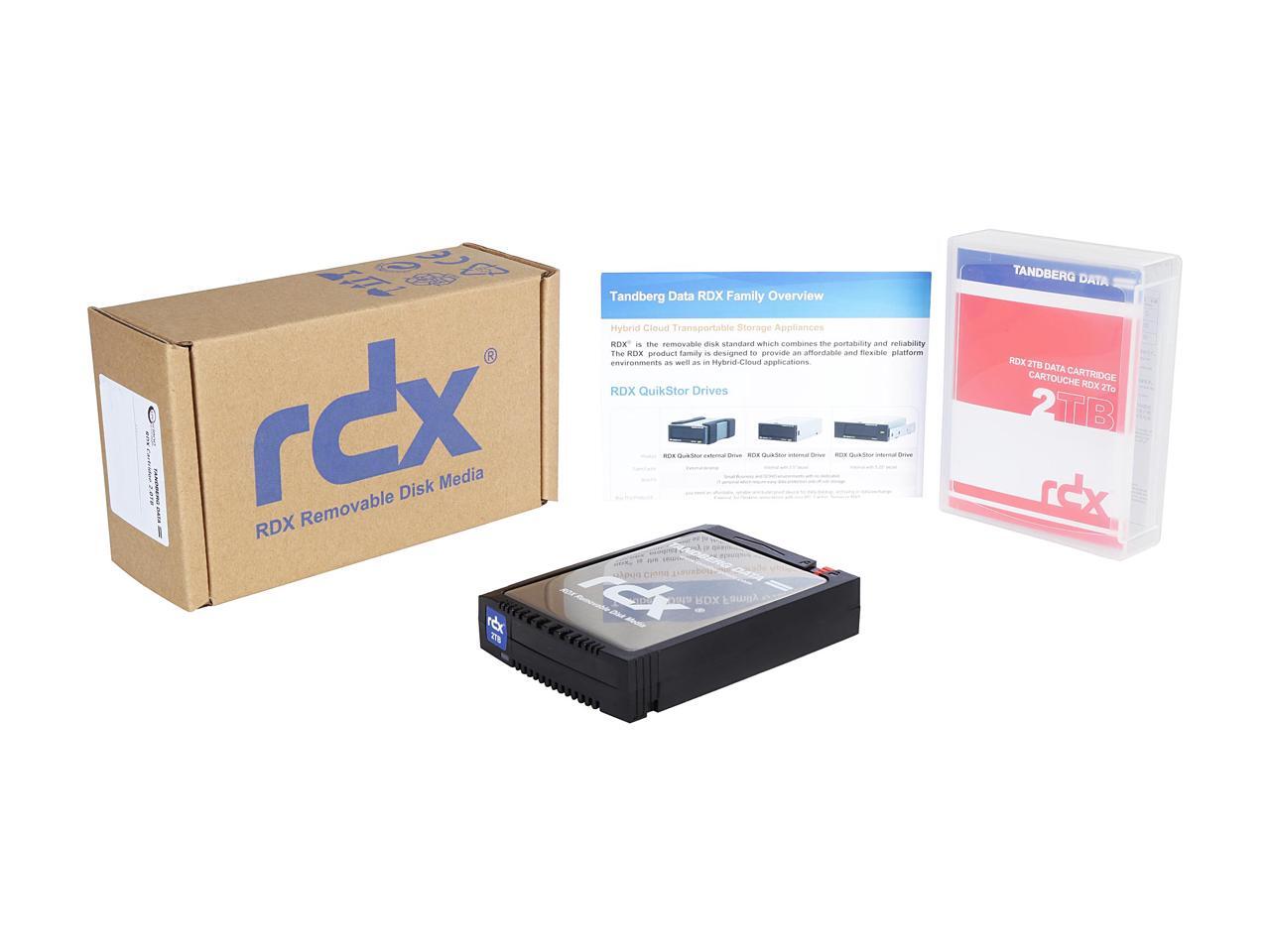 Tandberg 8731-RDX Black RDX Quikstor 2TB External USB Removable Disk ...