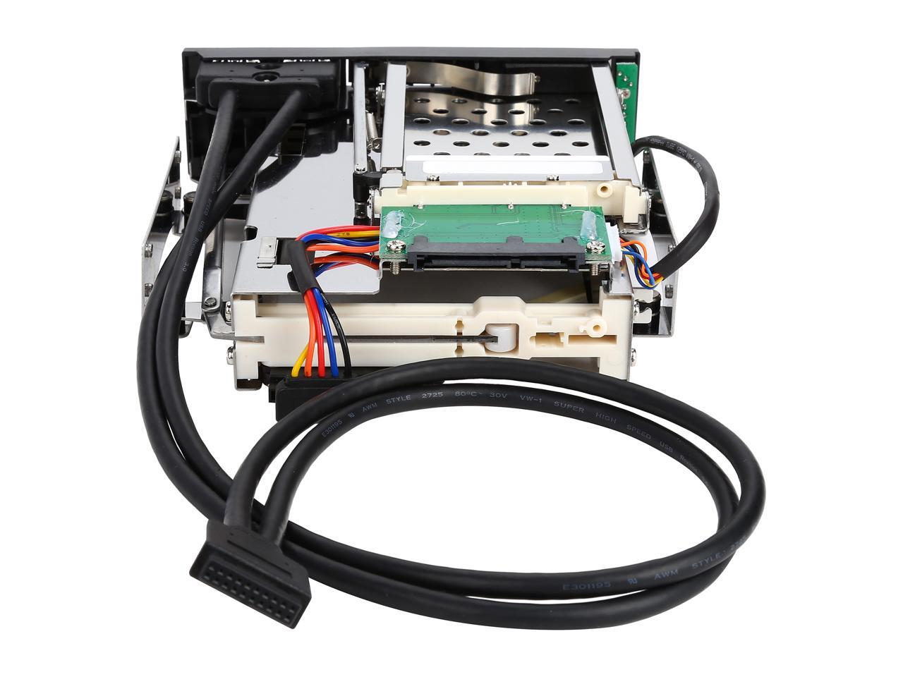 KINGWIN KF-256-BK Tray-Less Aluminum Mobile Rack For 1 x 2.5” HDD & 1 x ...