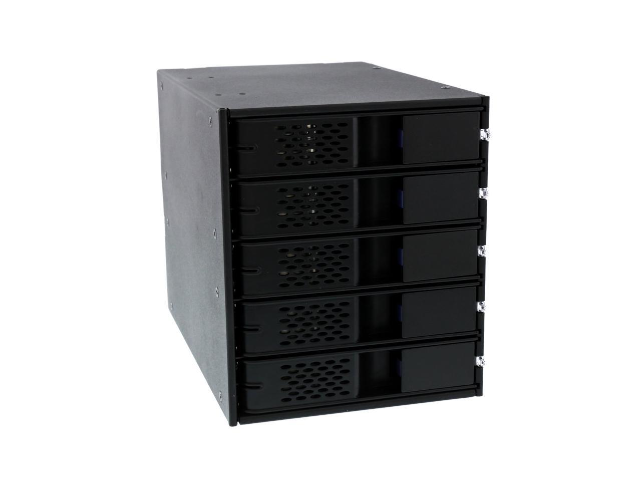 ICY DOCK Tray-less 5 Bay 3.5 SATA Hard Drive Hot Swap Backplane / Cage ...