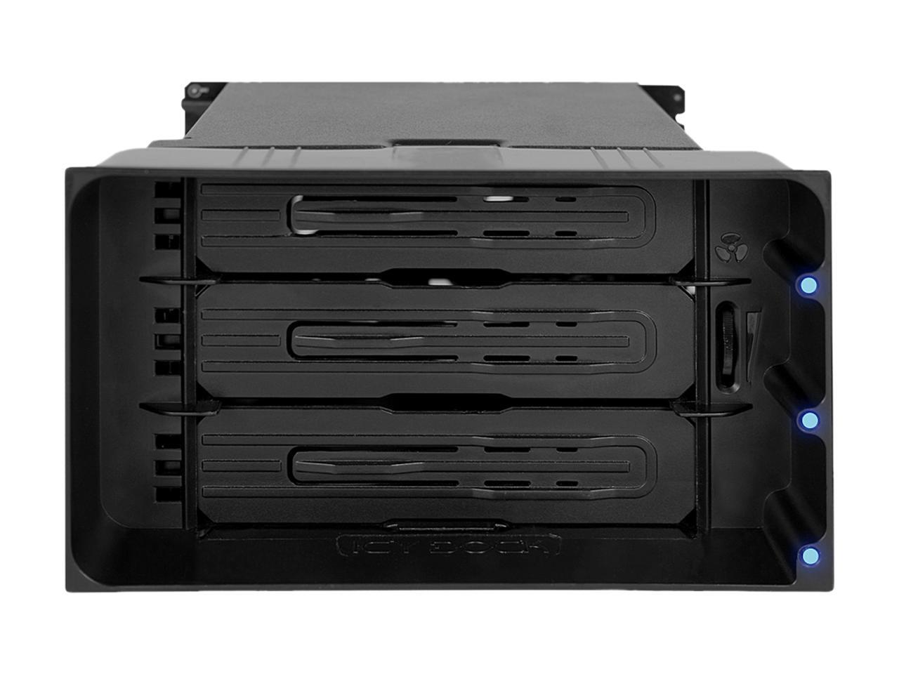 ICY DOCK flexiDOCK MB830SP-B Tray-less 3 Bay Removable 3.5-inch SATA ...