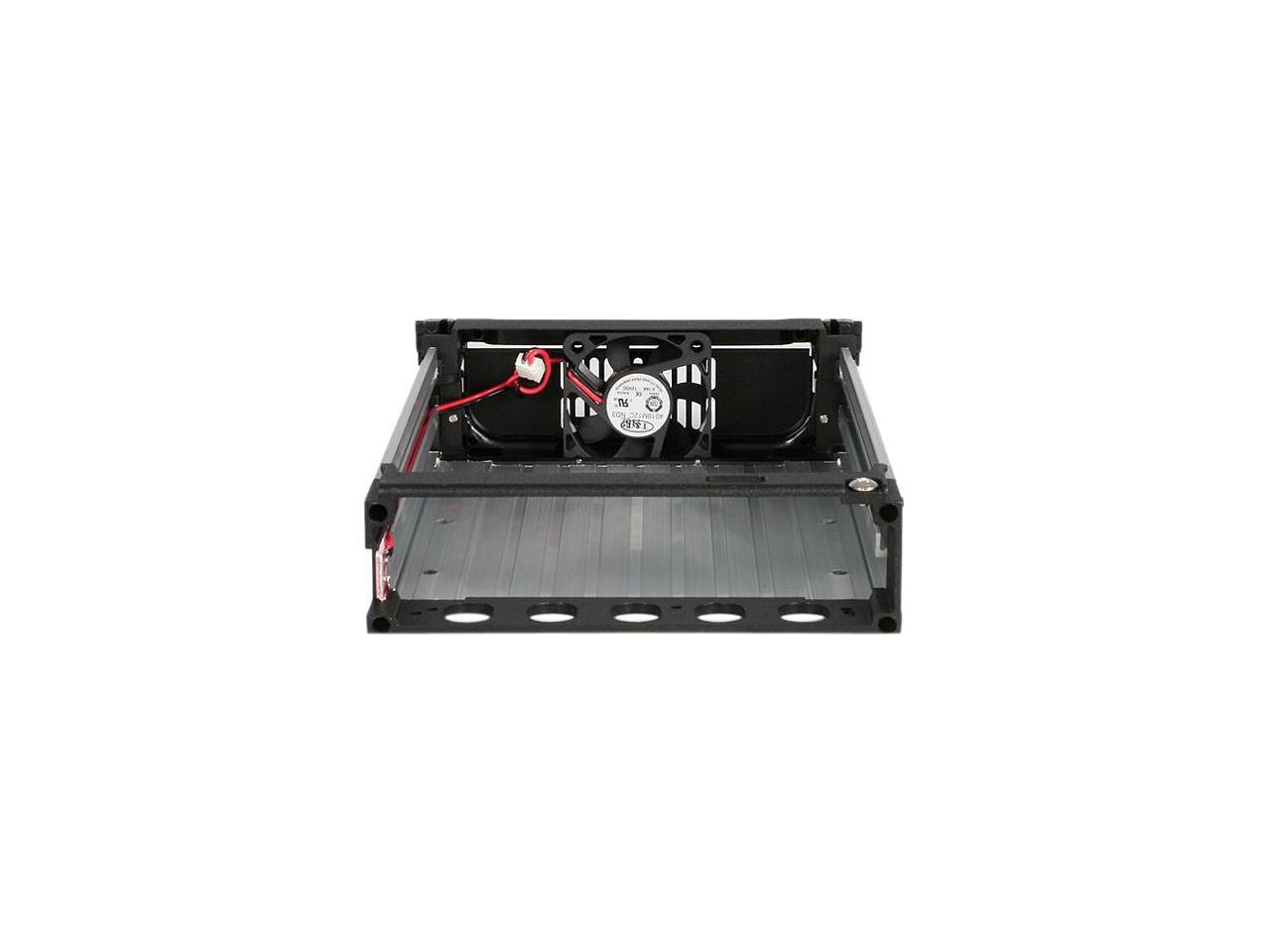 StarTech.com Black Aluminum 5.25in Rugged SATA Hard Drive Mobile Rack ...