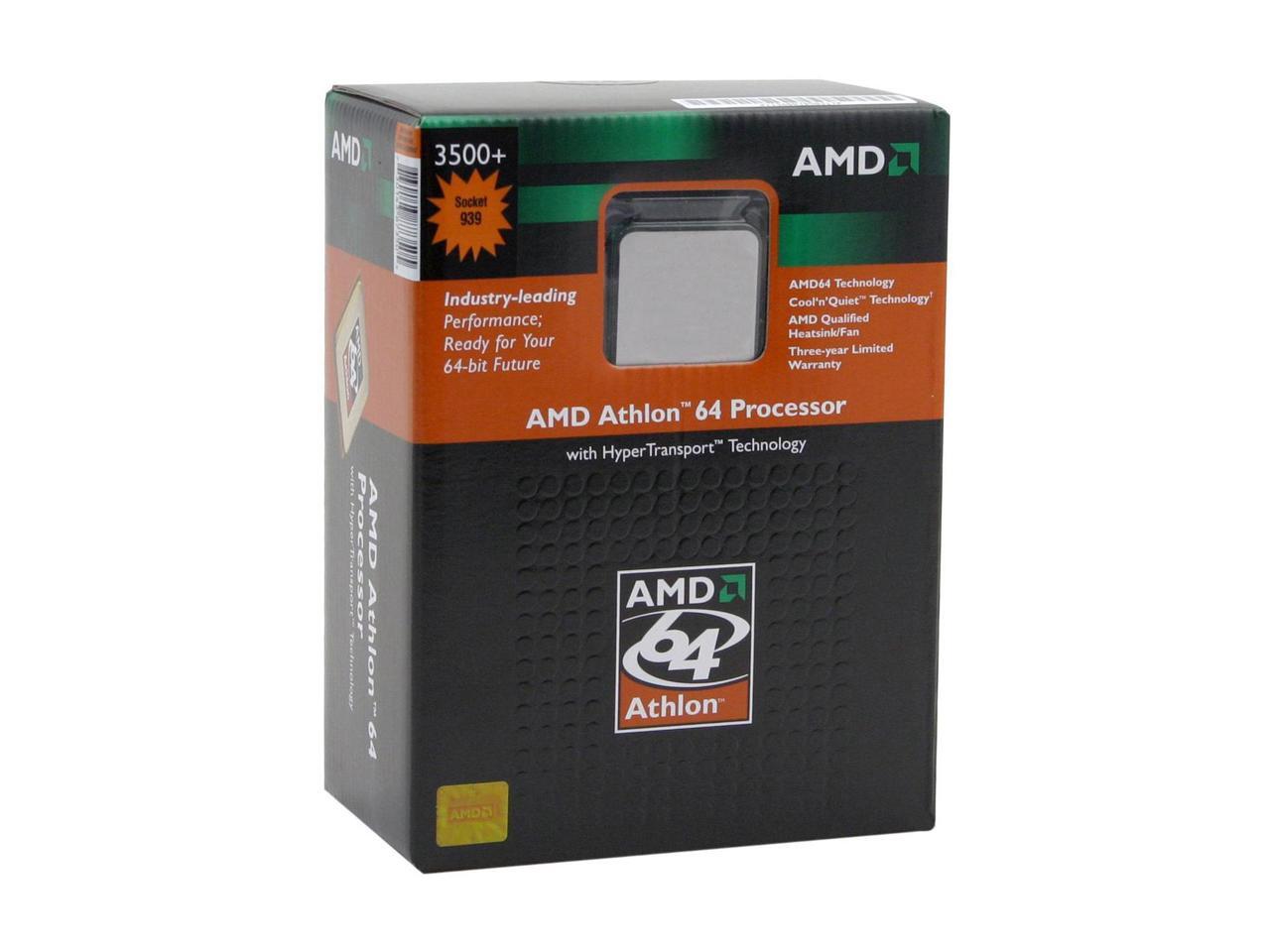 AMD Athlon 64 3500+ - Athlon 64 ClawHammer Single-Core 2.2 GHz Socket 939 Processor ...