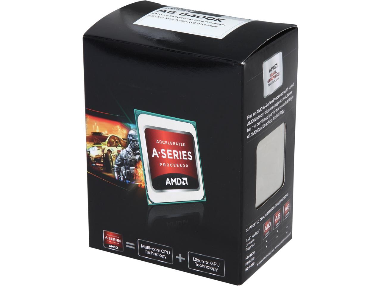 AMD A6 5400K A6 Series Trinity Dual Core 3 6 GHz Socket FM2 65W AMD AMD A6 5400K A6 Series Trinity Dual Core 3 6 GHz Socket FM2 65W AMD
