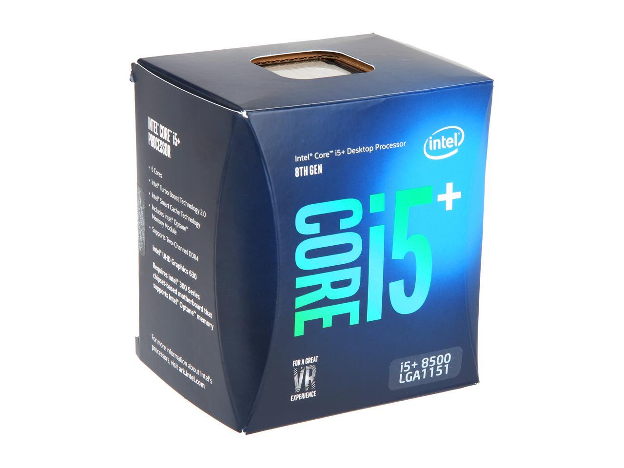 Intel Core i5 8th Gen - Core i5-8500 - Coffee Lake 6-Core 3.0 GHz (4.1 ...