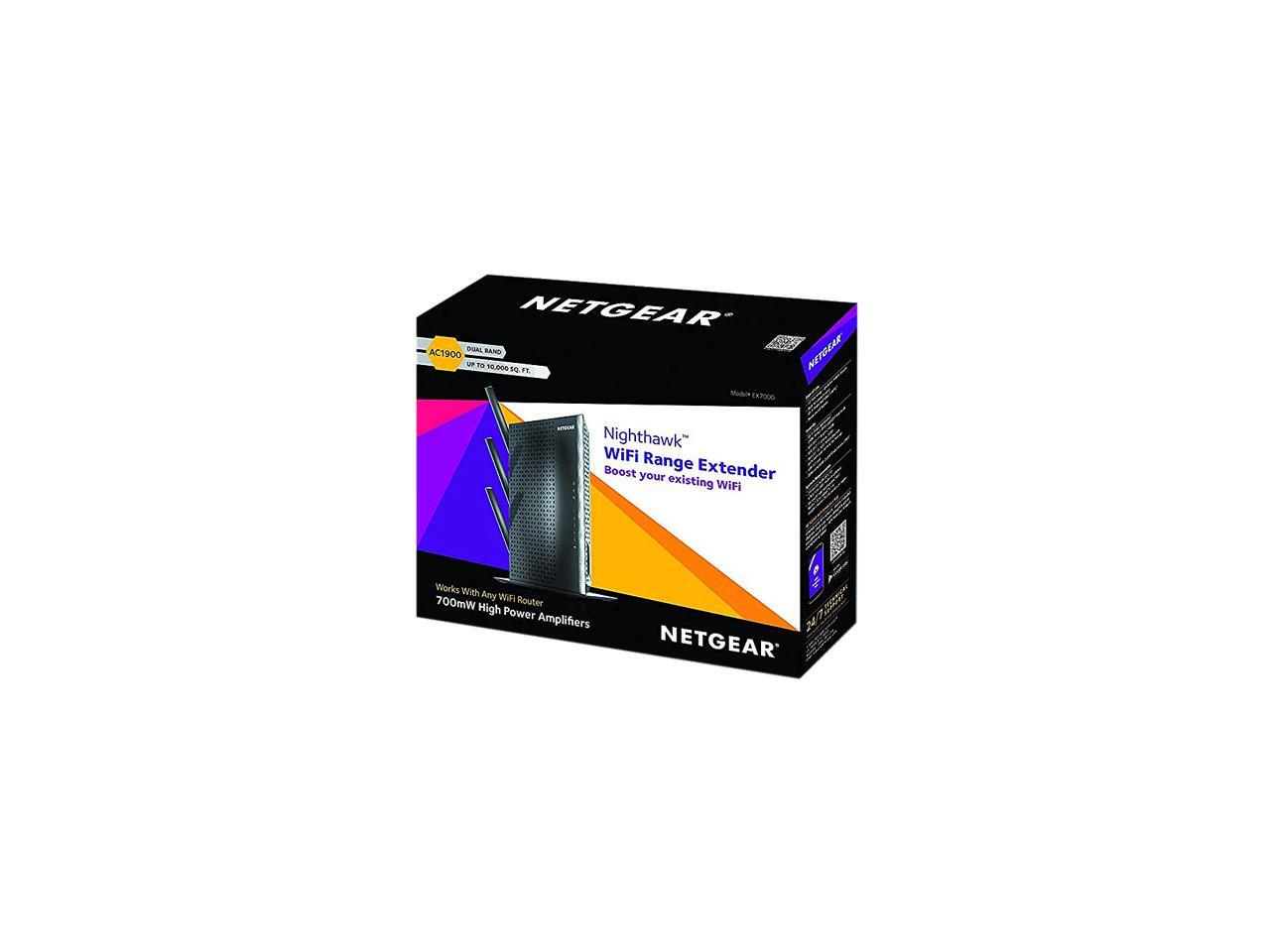Netgear Nighthawk AC1900 Dual Band Gigabit WiFi Range Extender (EX7000 ...