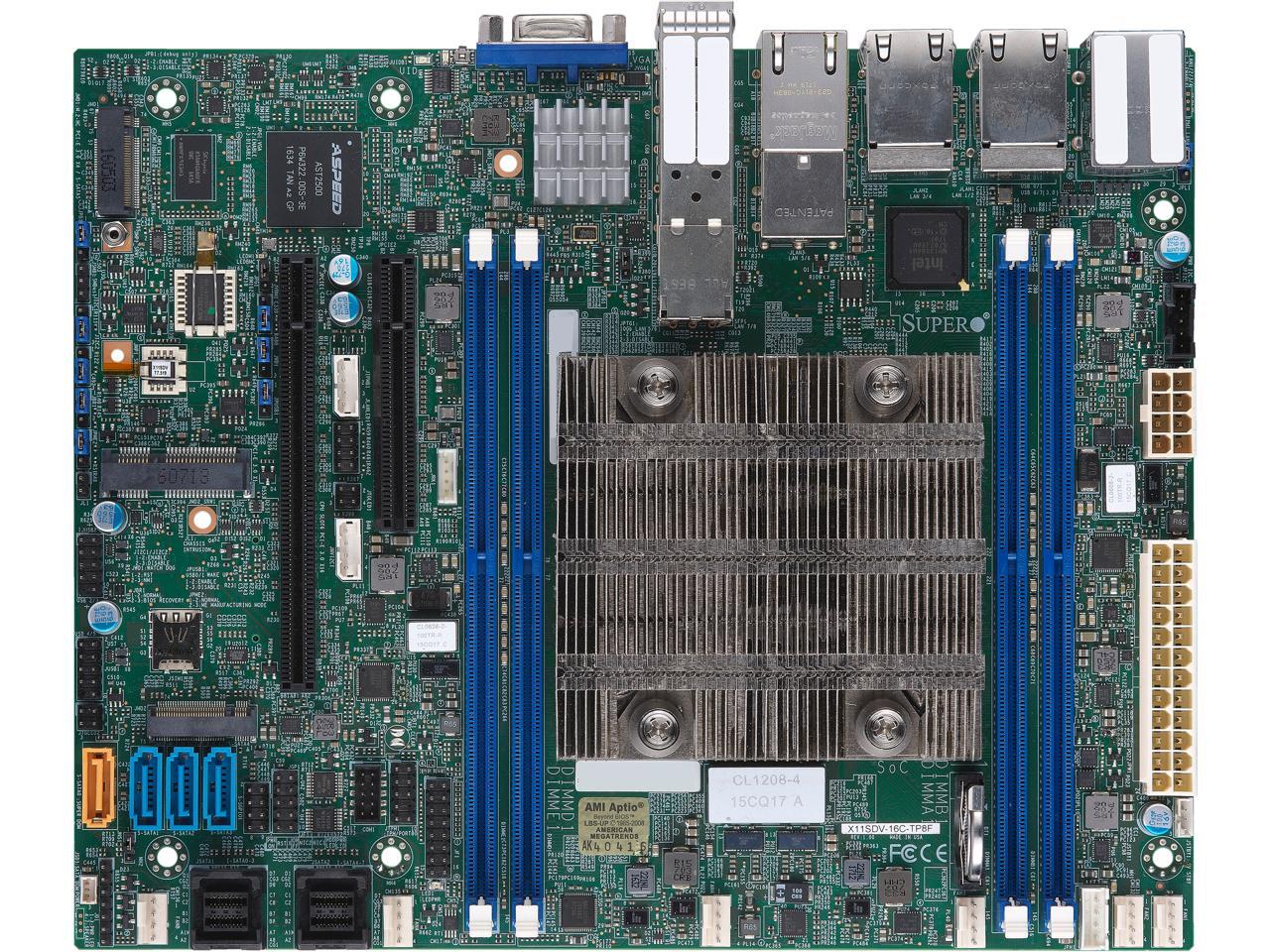Supermicro MB MBD-X11SDV-8C-TP8F-B Xeon D-2146NT 256GB DDR4 VGA D-Sub F-ATX - Newegg.com