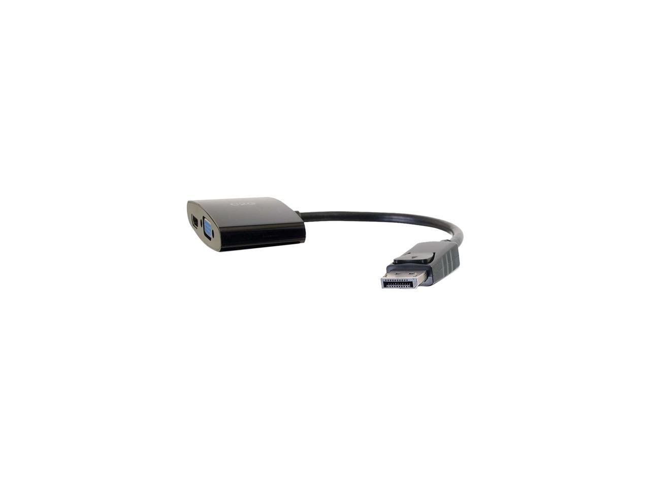 C2g 8In Displayport To 4K Hdmi Or Vga Adapter - Black - Newegg.com