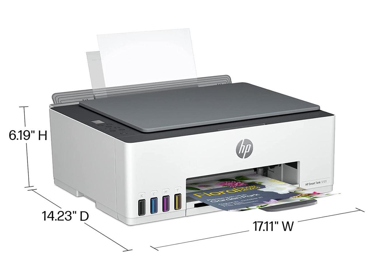 HP Smart Tank 5101 All-in-One Inkjet Printer, Mobile Print, Copy, Scan ...