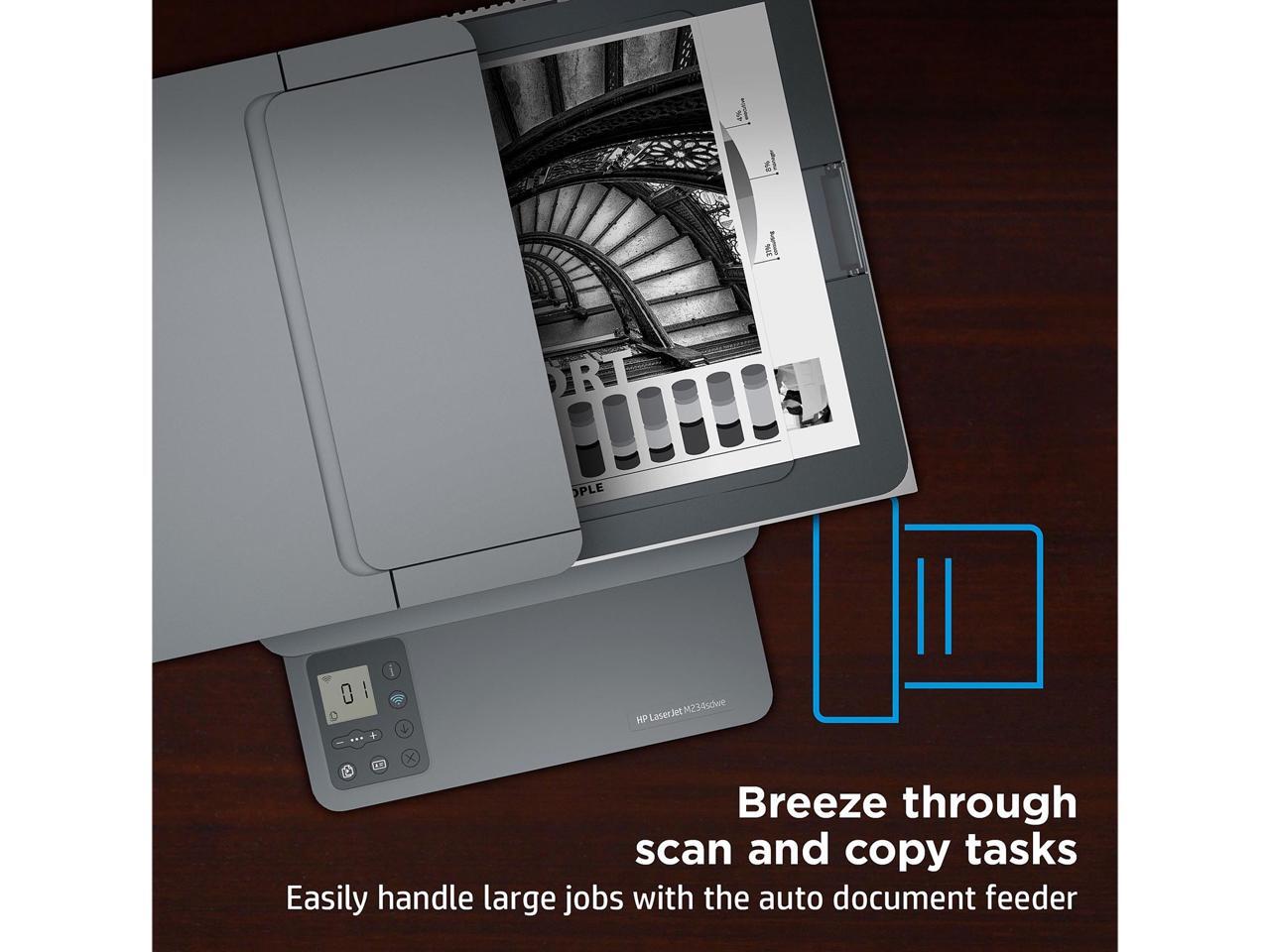 HP LaserJet MFP M234sdwe Wireless Monochrome All-in-One Printer with ...