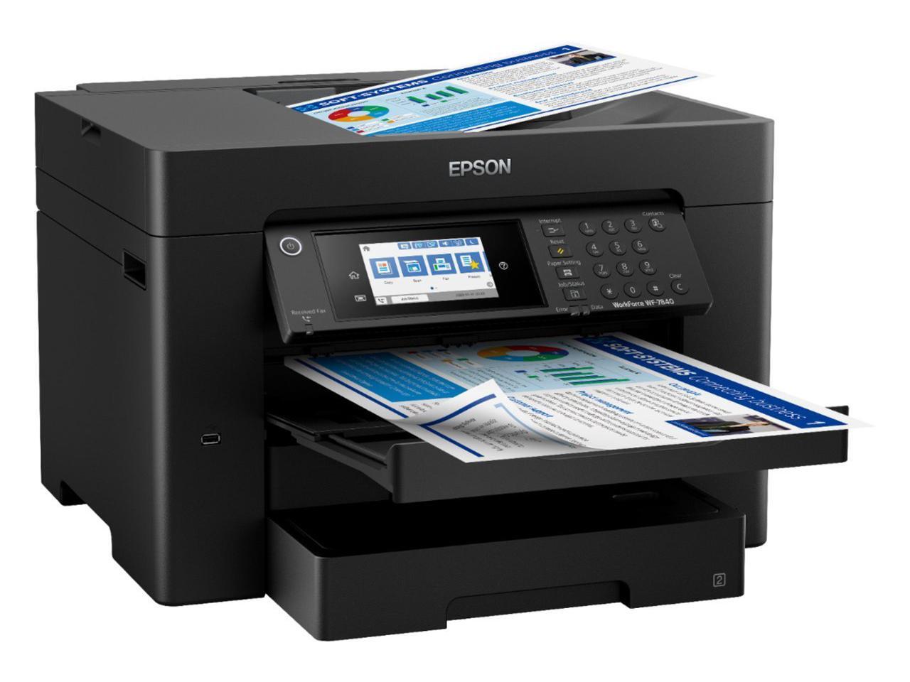 Epson WorkForce Pro WF-7840 Wireless All-in-One Inkjet Printer - Newegg.com
