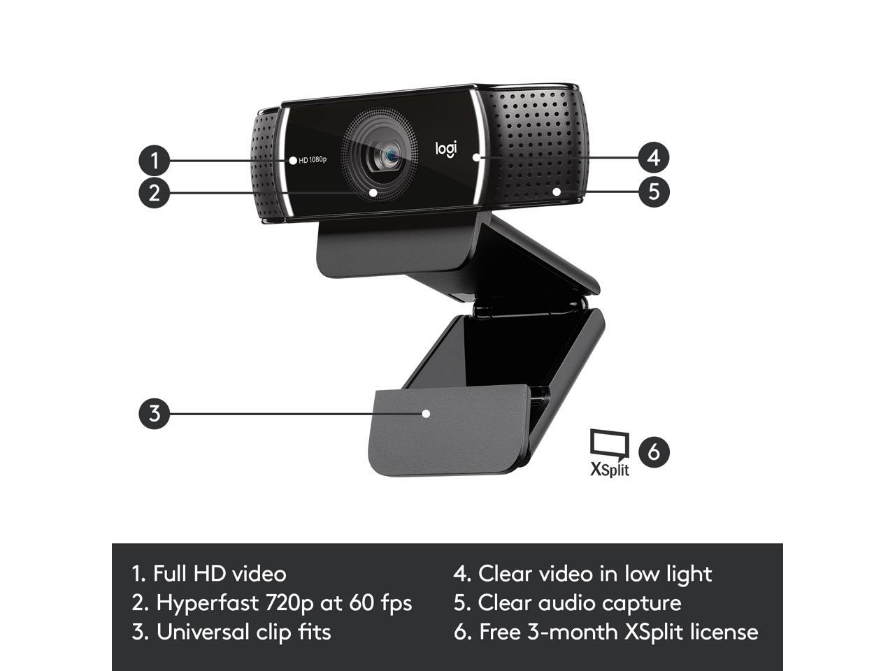 Logitech C922 Pro Stream Webcam 1080P Camera for HD Video Streaming ...