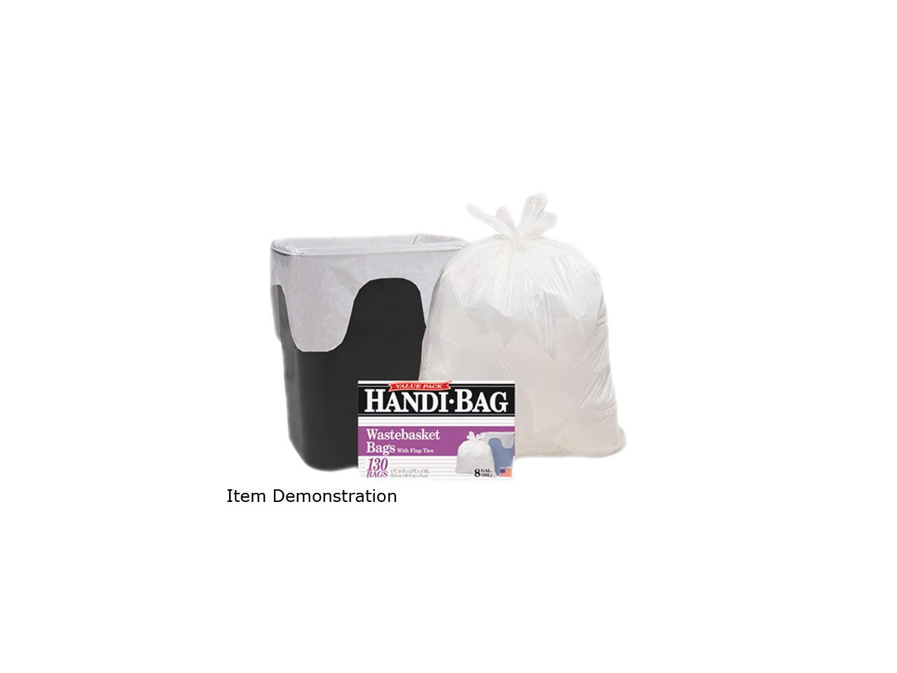 Handi-Bag Super Value Pack, 8Gal, .55Mil, 21 1/2 X 24, White, 130/Box ...