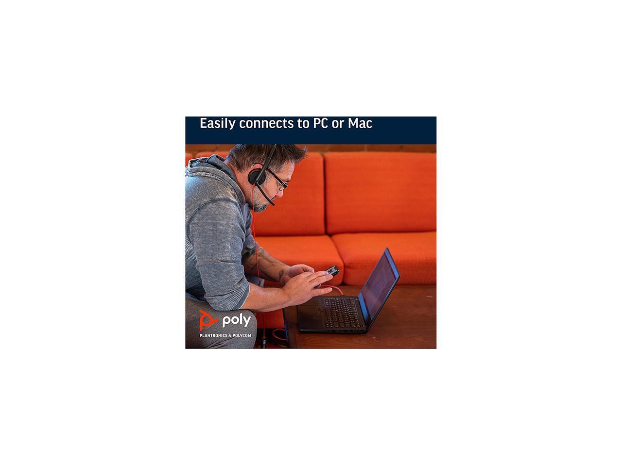 Plantronics - Blackwire 3220 - Wired Dual-Ear (Stereo) Headset with ...
