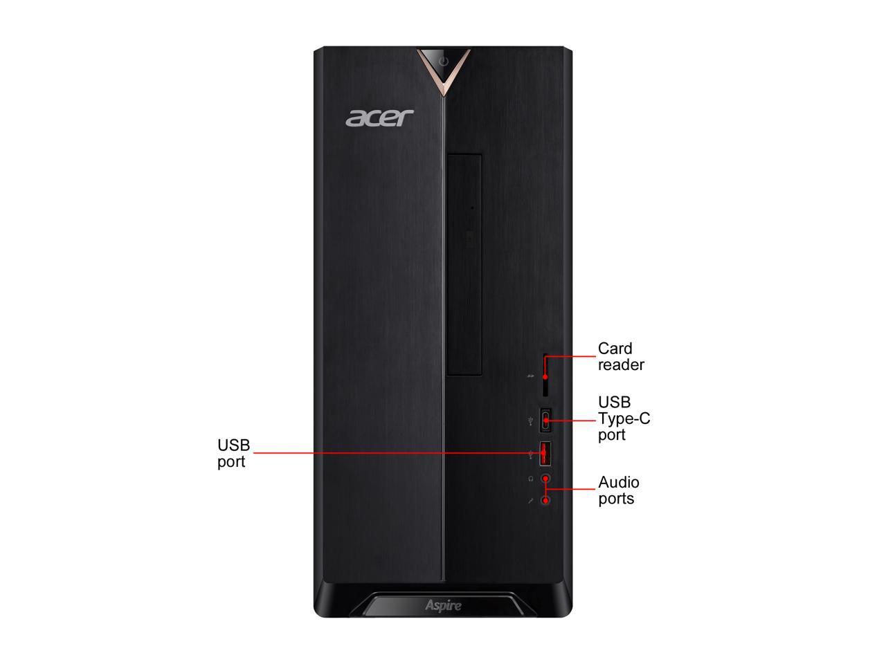 Acer Desktop Computer Aspire TC-885-ACCFLi3 Intel Core i3-8100 8GB DDR4 ...