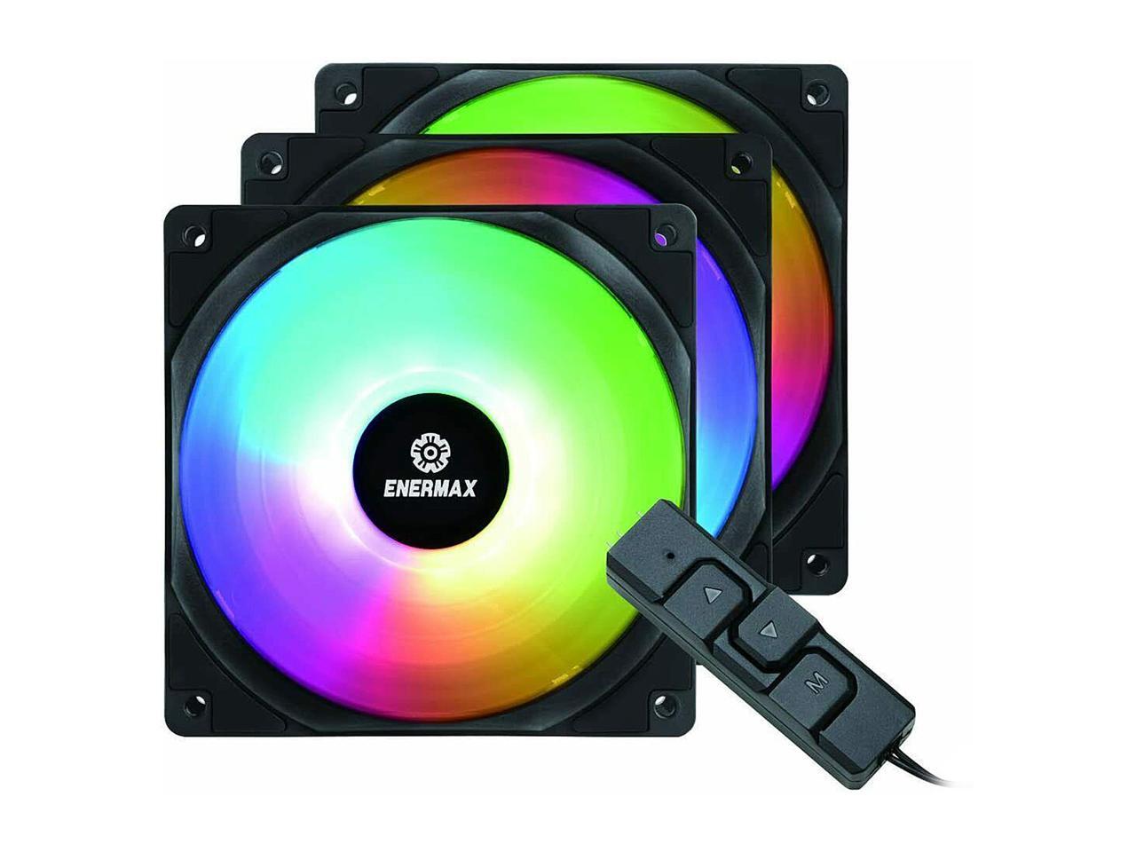 Enermax HF120 RGB PWM 120mm Case Fan, Addressable RGB Sync Via ...