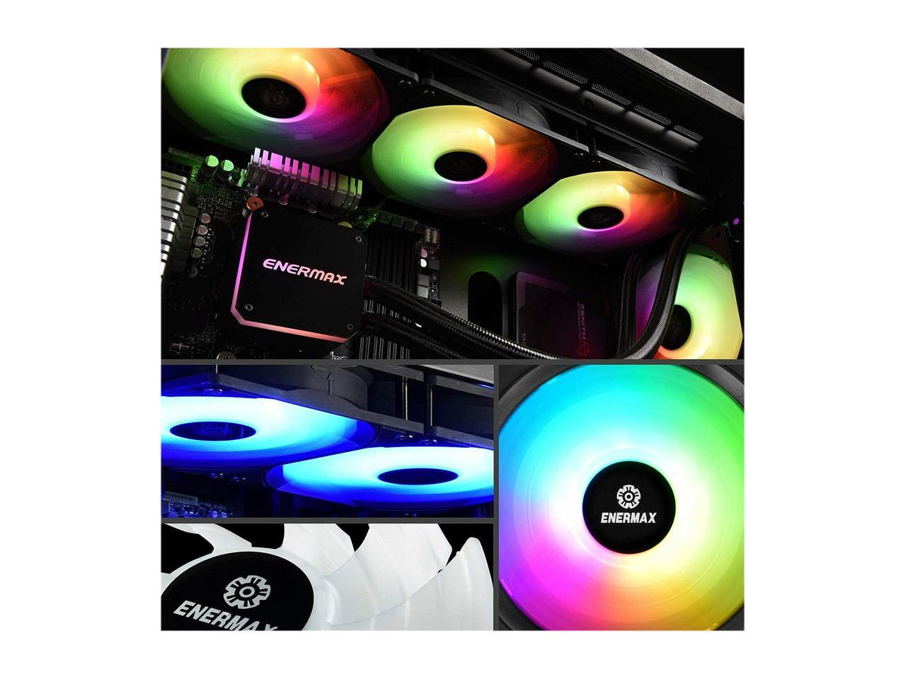 Enermax HF120 RGB PWM 120mm Case Fan, Addressable RGB Sync Via ...