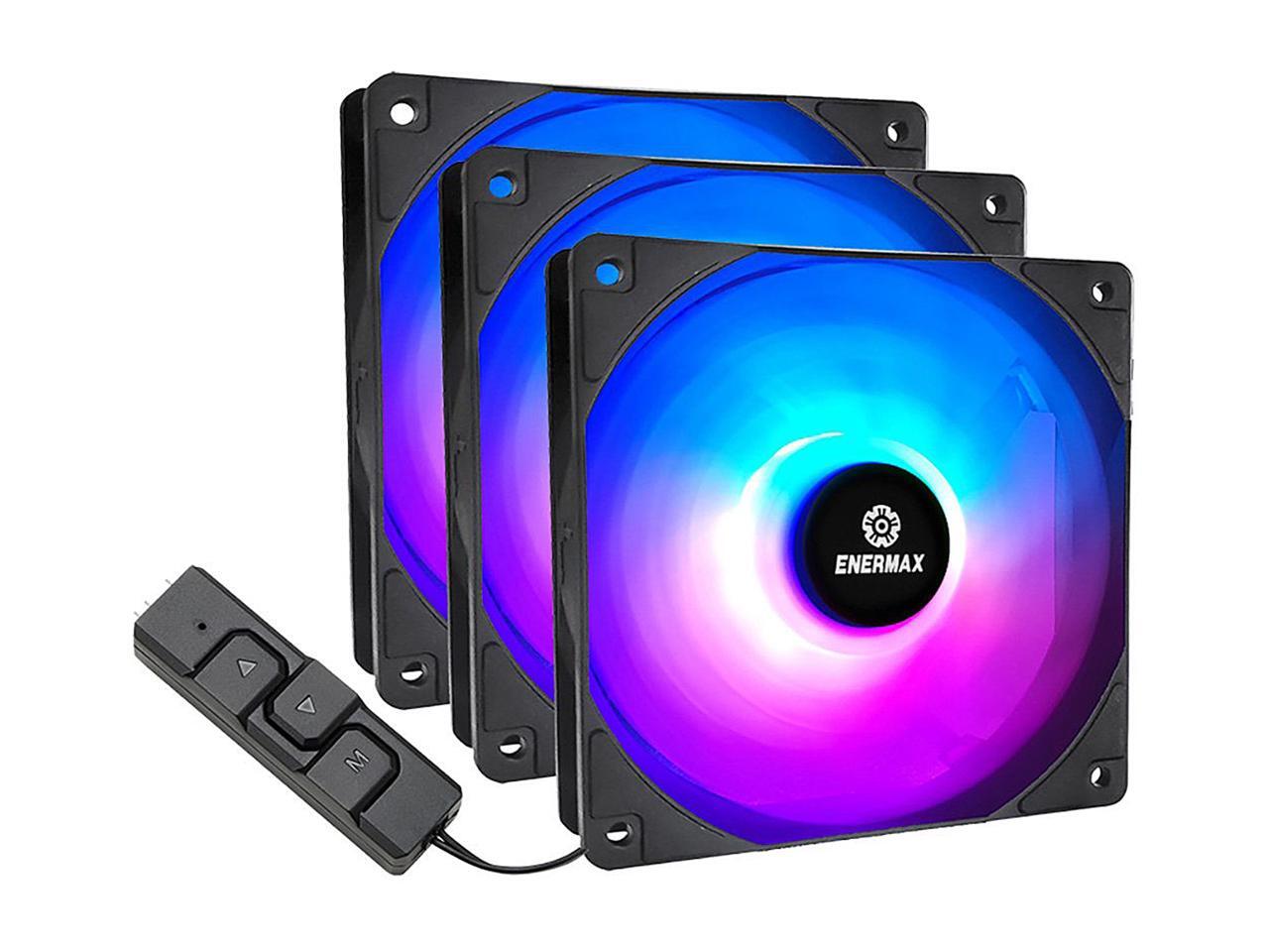 Enermax HF120 RGB PWM 120mm Case Fan, Addressable RGB Sync Via ...