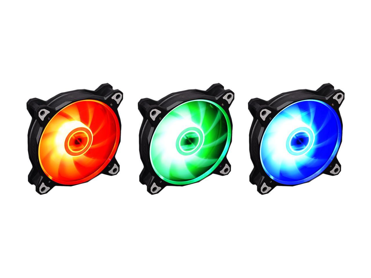 LIAN LI BORA LITE Series BORALITE120-3B RGB 120mm LED PWM Fans with ...