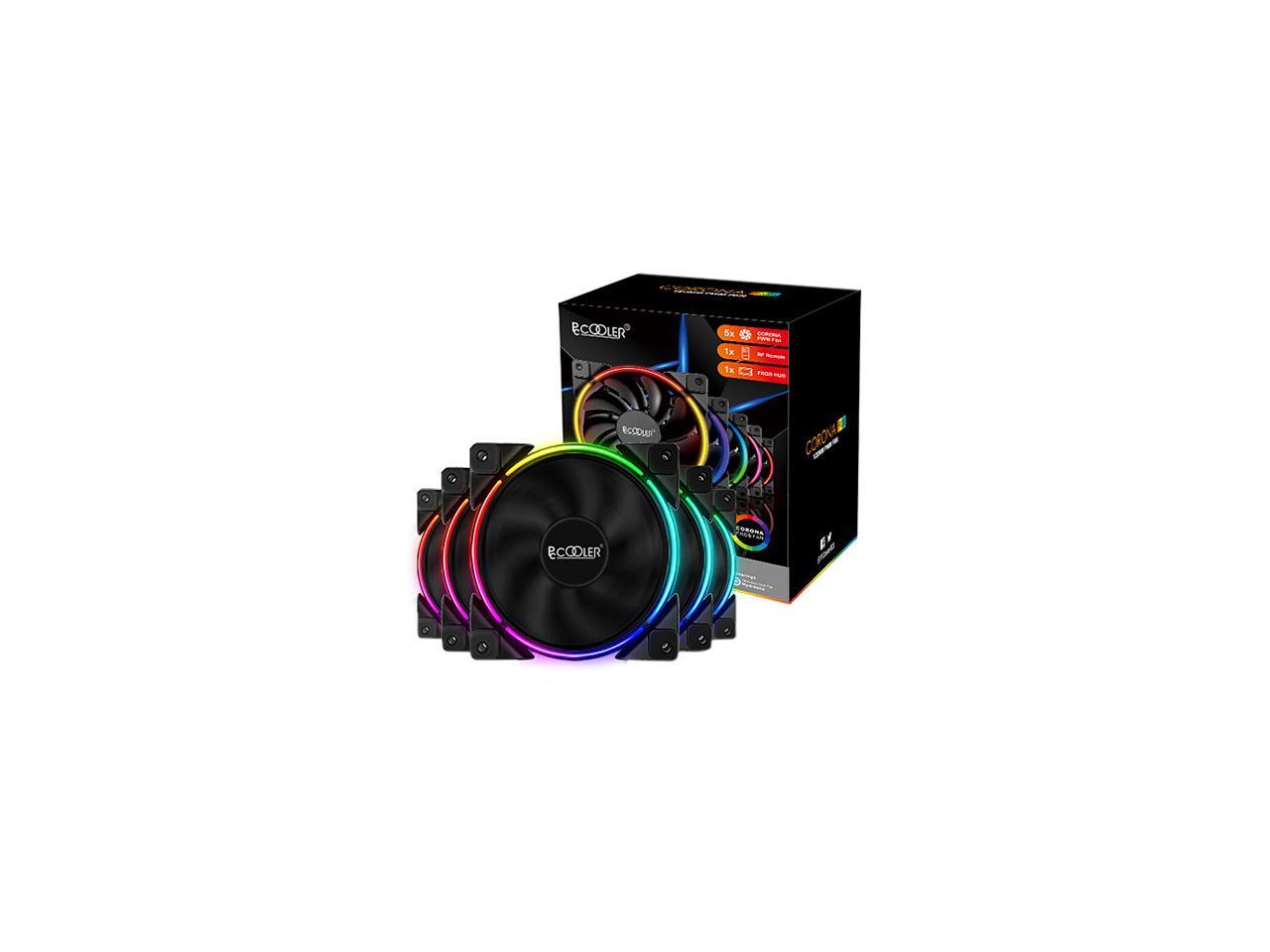 PcCooler CORONA FRGB 5 in 1 KIT Case Fan - 5Pcs 120mm PWM 18LED ...