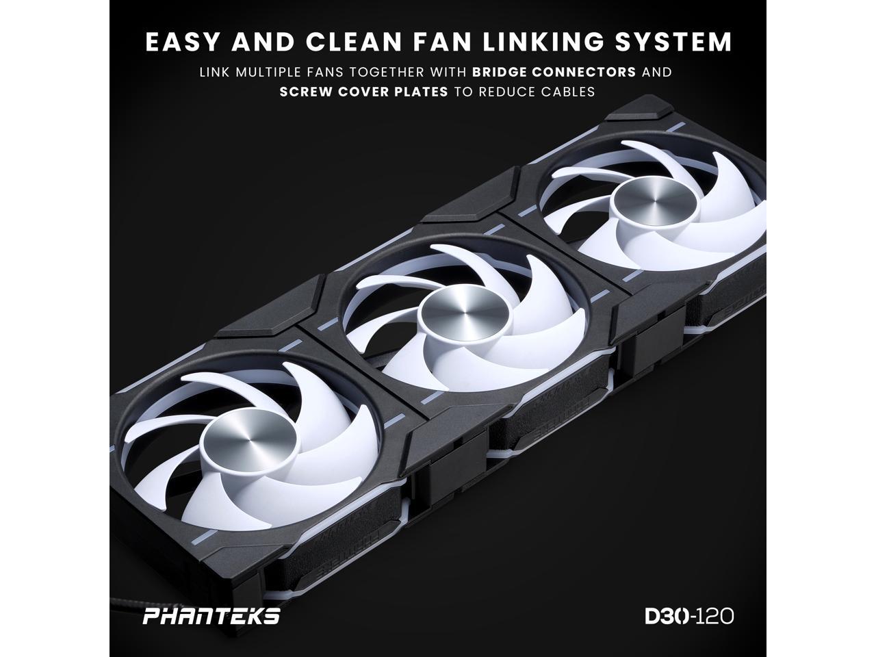 Phanteks D30-120 DRGB PWM FAN, Premium D-RGB Performance Fan, ARGB/DRGB ...