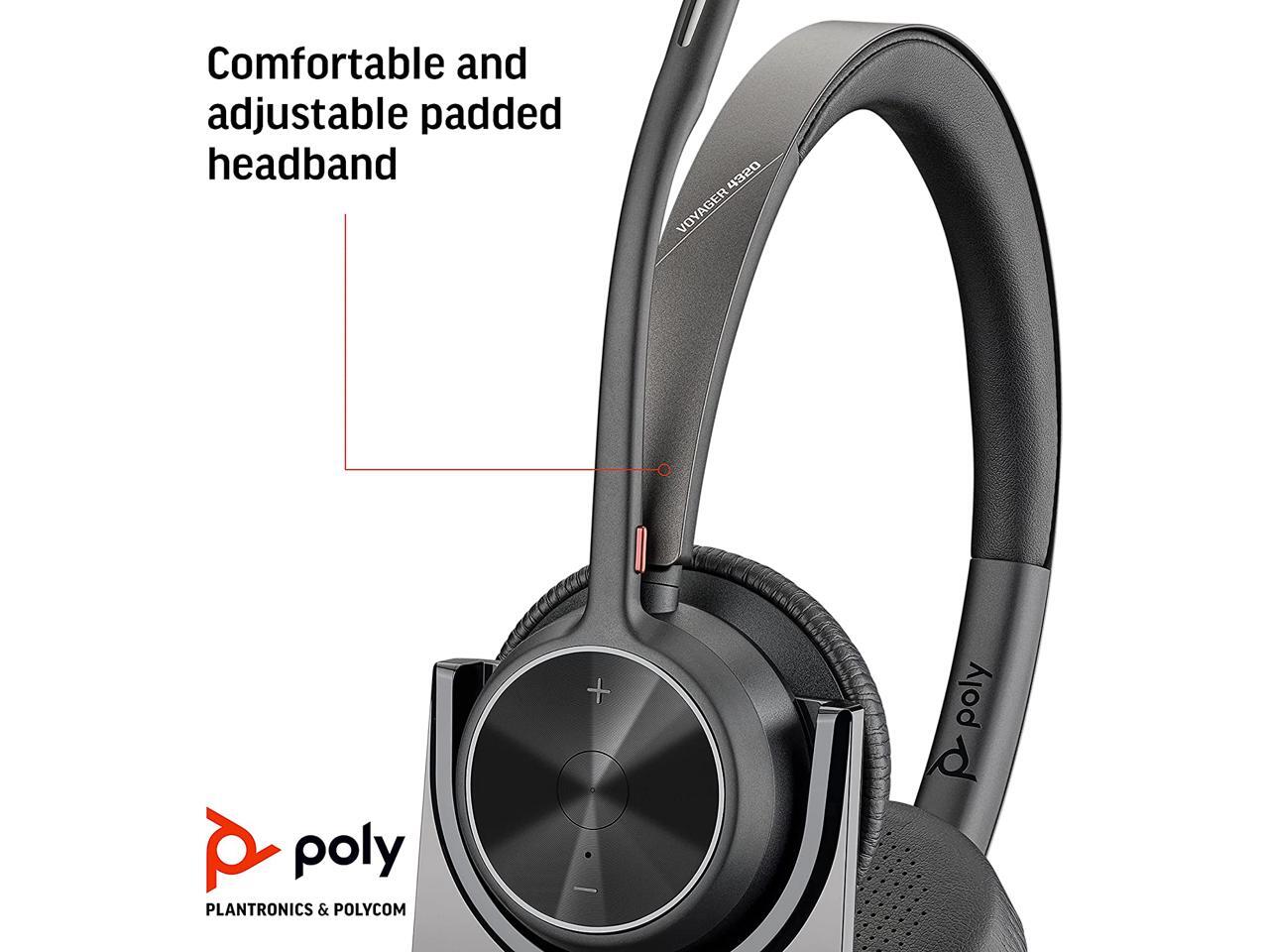 Poly - Voyager 4320 UC Wireless Headset + Charge Stand (Plantronics ...