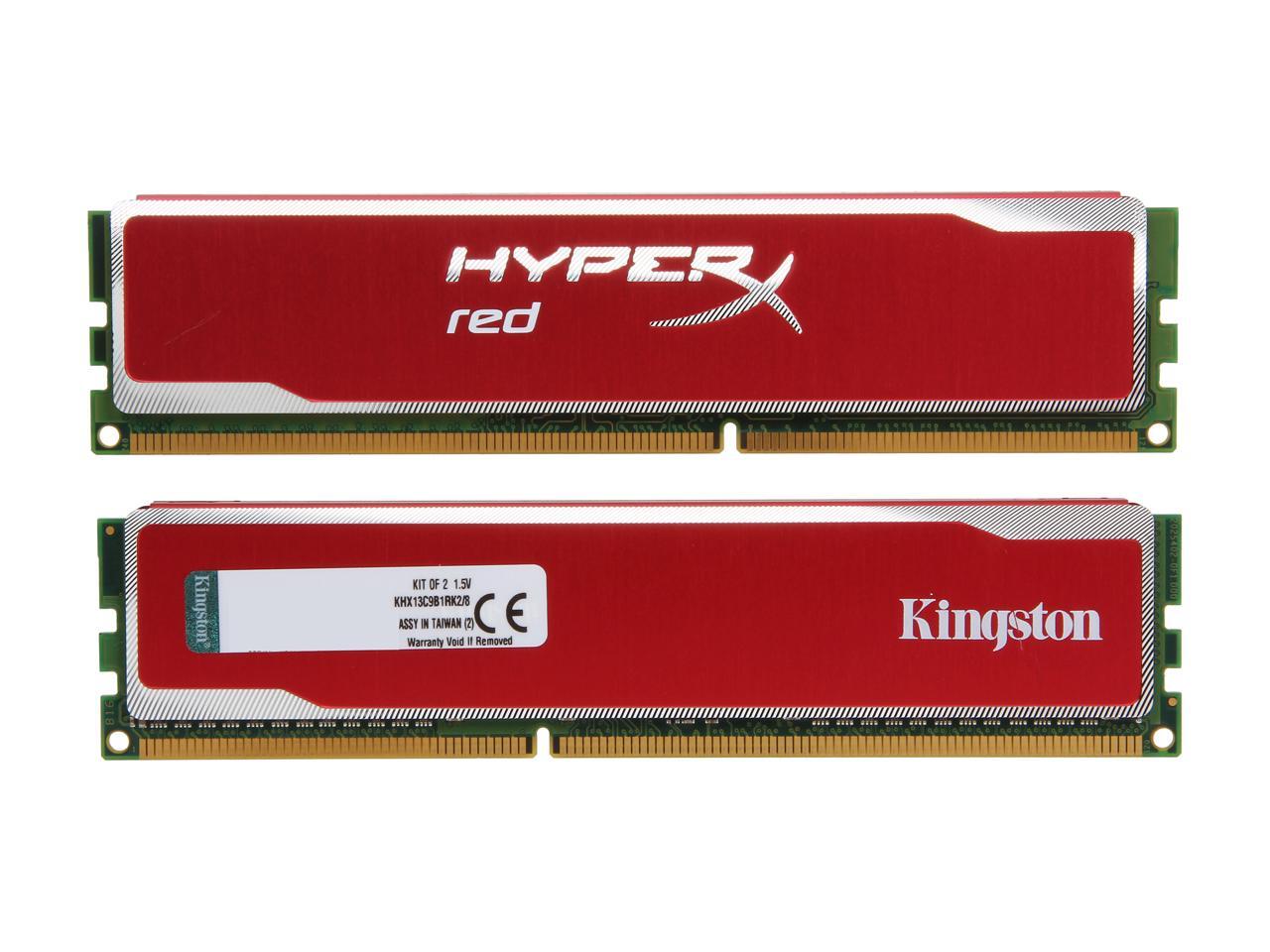 HyperX Blu Red Series 8GB (2 x 4GB) DDR3 1333 Desktop Memory Model ...