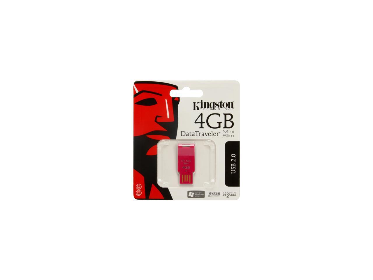 Kingston DataTraveler Mini Slim 4GB USB 2.0 Flash Drive (Pink) - Newegg.com