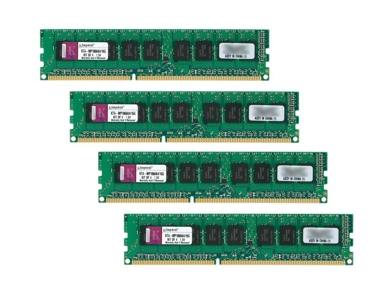Kingston 16GB (4 x 4GB) 240-Pin DDR3 SDRAM DDR3 1066 (PC3 8500) Mac ...