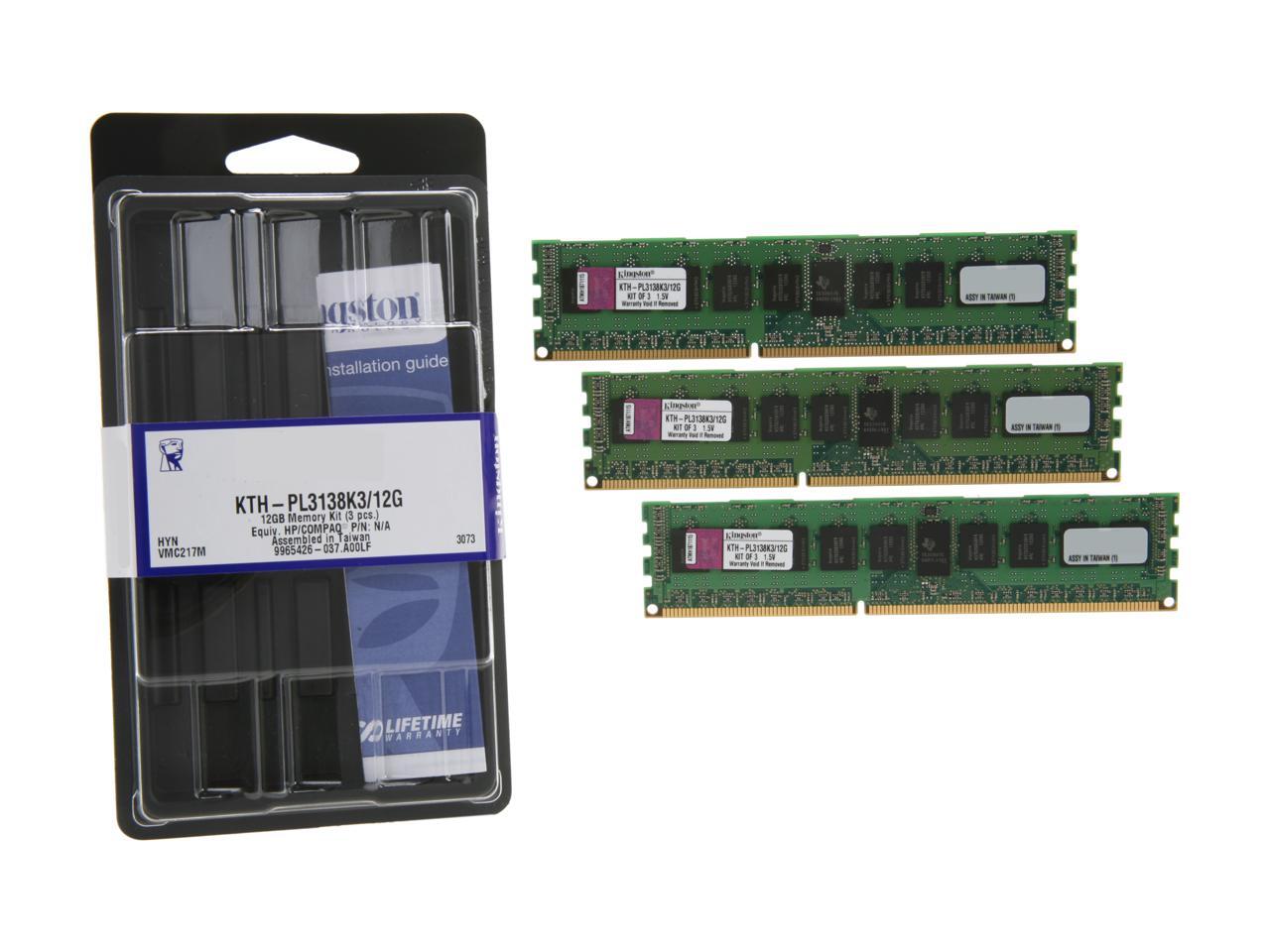Kingston 12GB (3 x 4GB) 240-Pin DDR3 SDRAM System Specific Memory ...