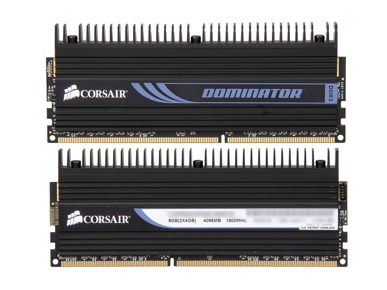 CORSAIR XMS3 8GB (2 x 4GB) DDR3 1600 (PC3 12800) Desktop Memory Model ...