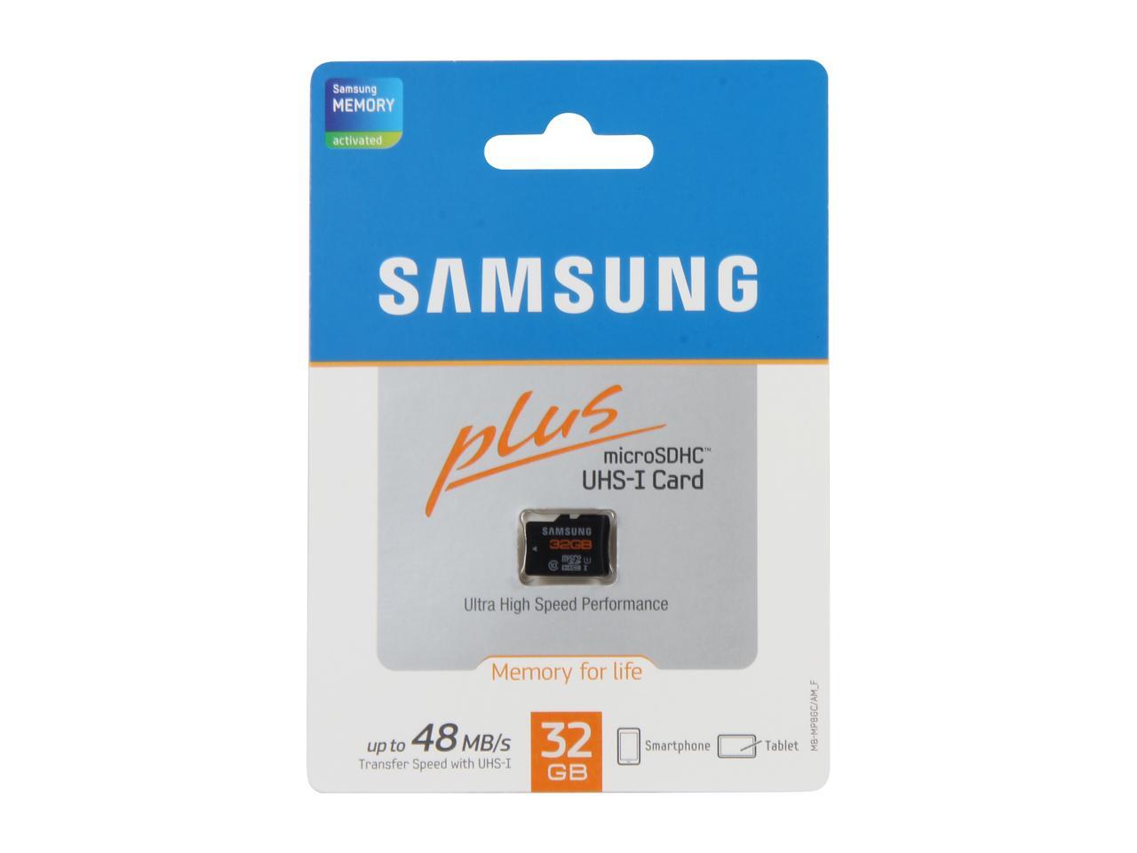 SAMSUNG Plus 32GB microSDHC Class 10 Flash Card Model MB-MPBGC/AM ...