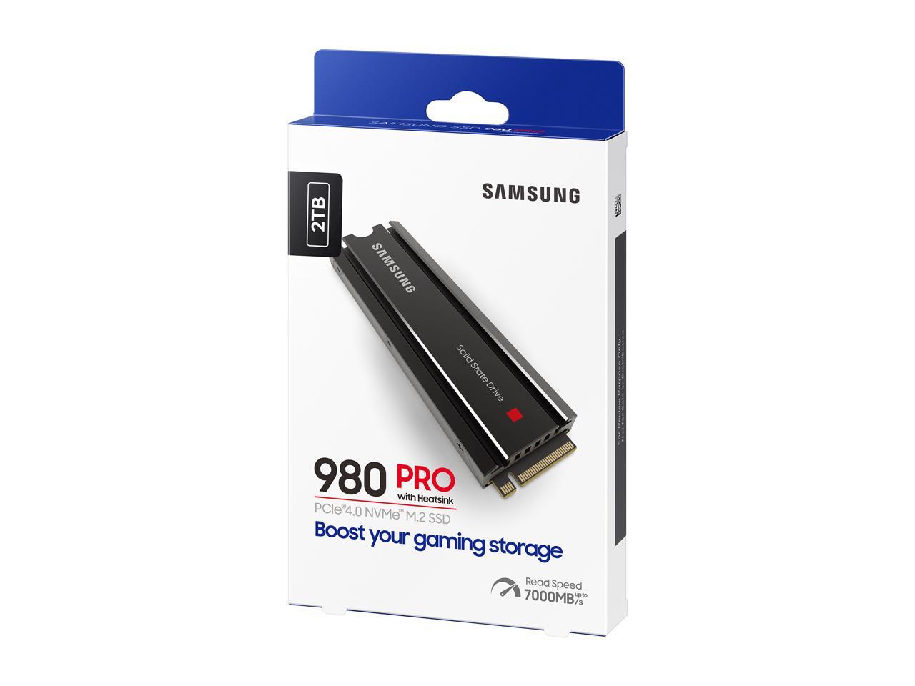 SAMSUNG 980 PRO SSD With Heatsink 2TB PCIe 4 0 M 2 2280 Speeds Up to