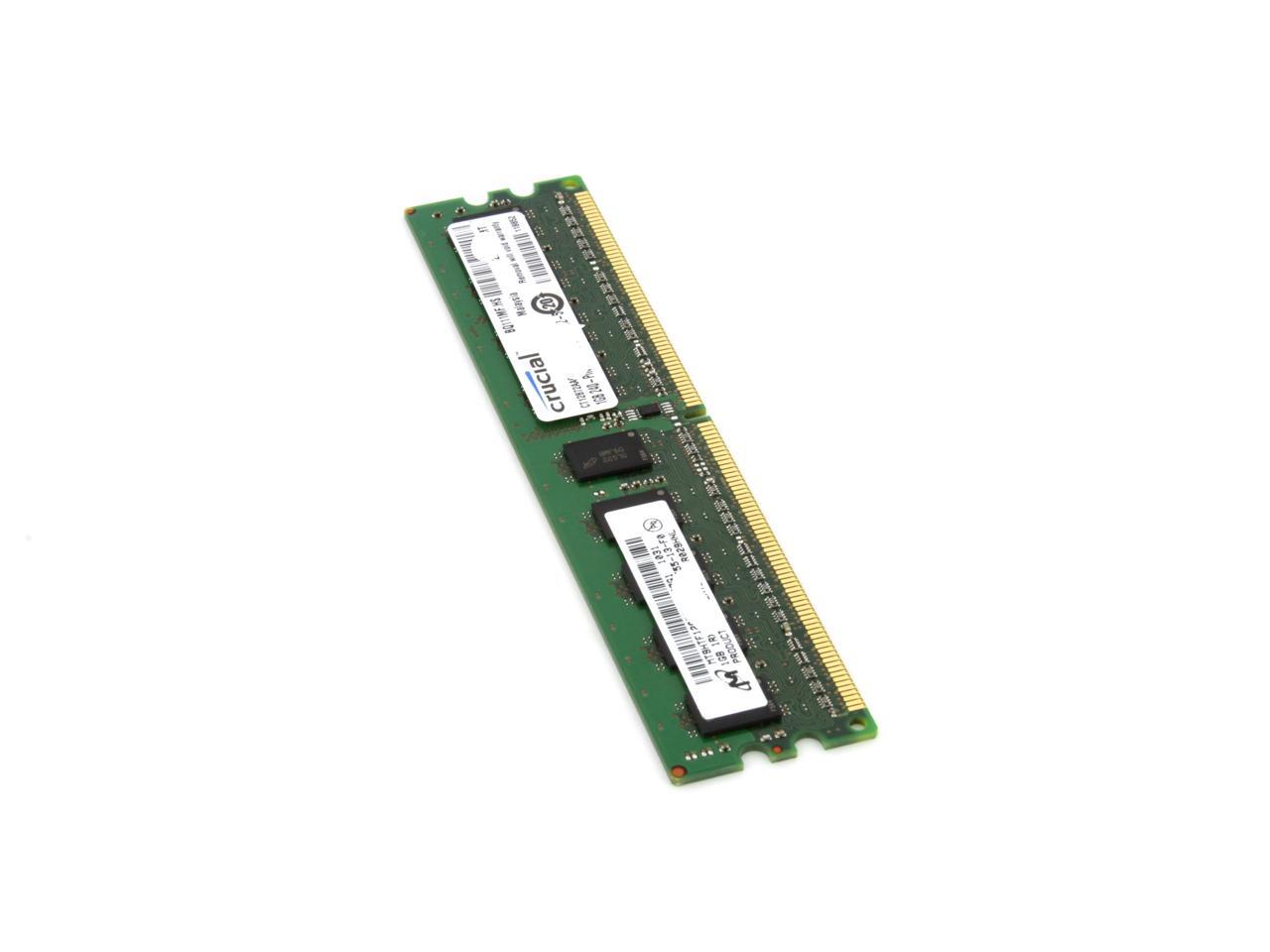 Crucial 2GB (2 x 1GB) ECC Unbuffered DDR2 667 (PC2 5300) Dual Channel ...