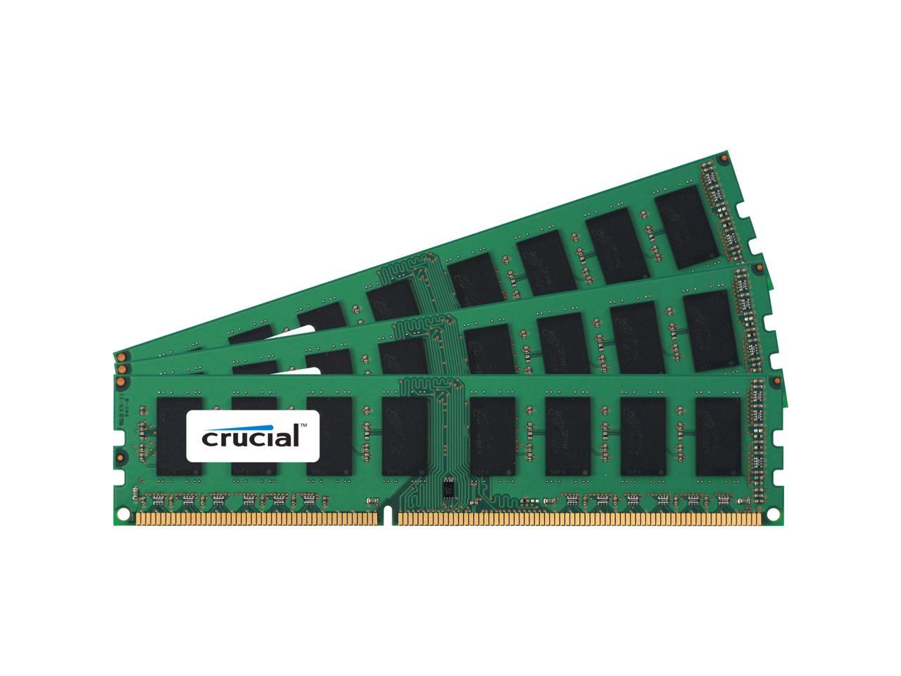 Crucial 3GB (3 x 1GB) DDR3 1066 (PC3 8500) Triple Channel Kit Desktop ...