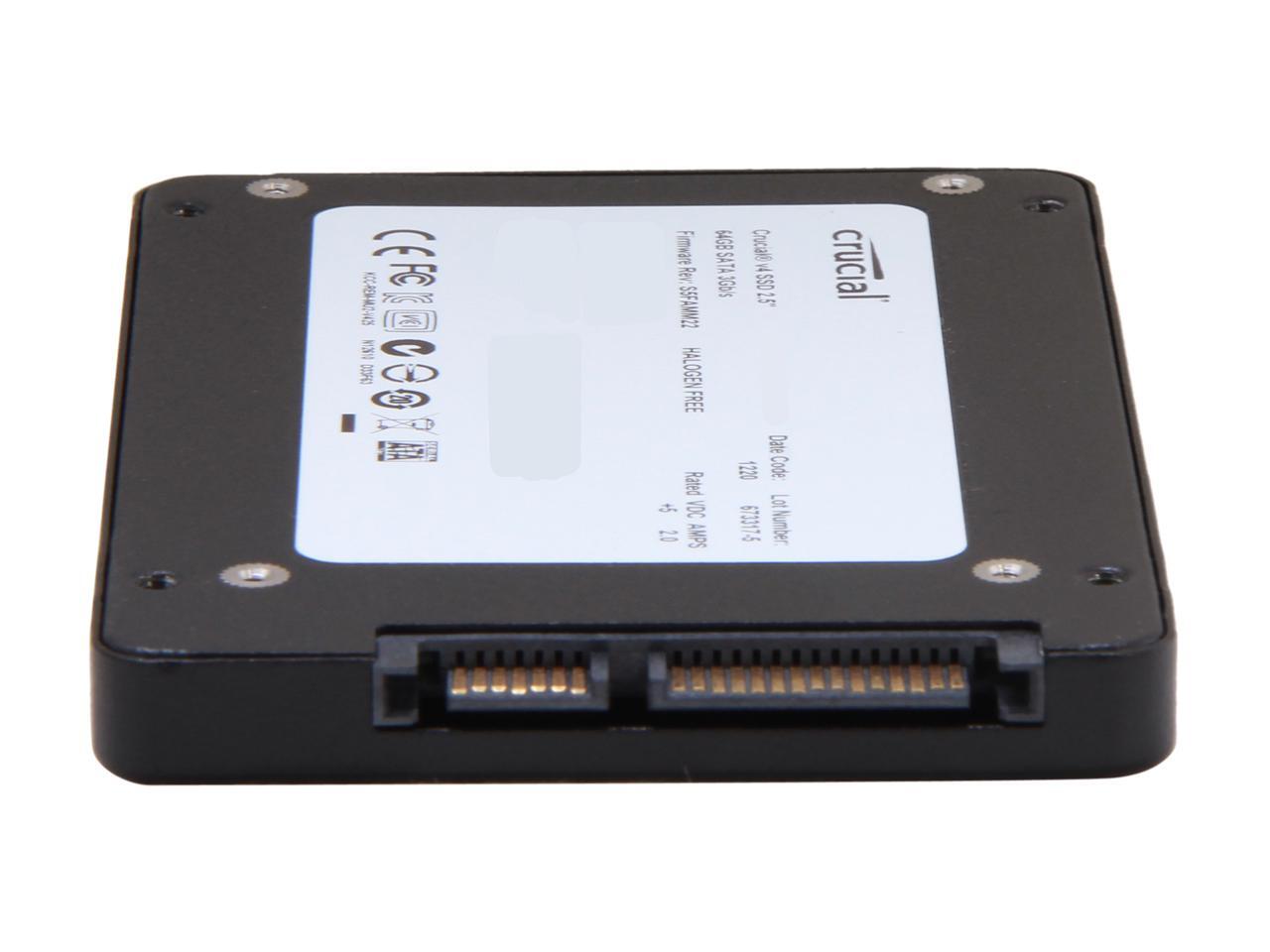 Crucial V4 2.5" 64GB SATA II MLC Internal Solid State Drive (SSD) SSD ...