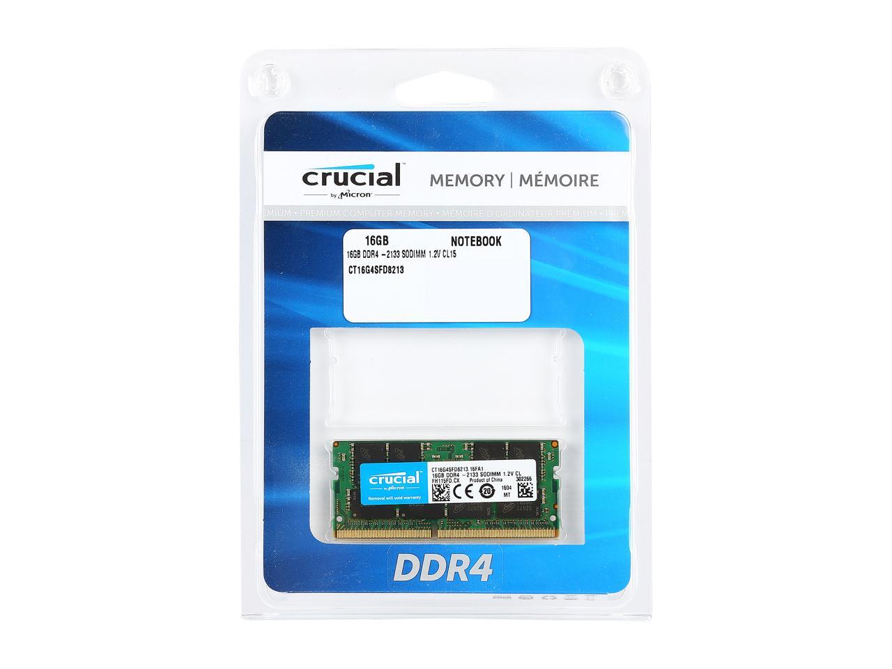 Crucial 16GB 260-Pin DDR4 SO-DIMM DDR4 2133 (PC4 17000) Laptop Memory ...