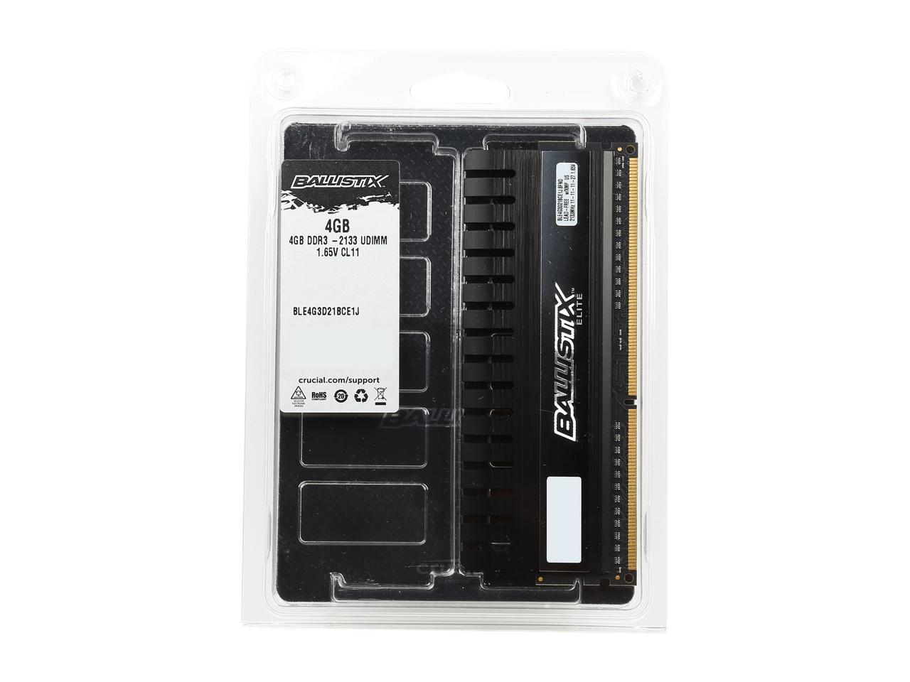 Ballistix Elite 4GB Single DDR3 2133 MT/s (PC3-17000) UDIMM 240-Pin ...