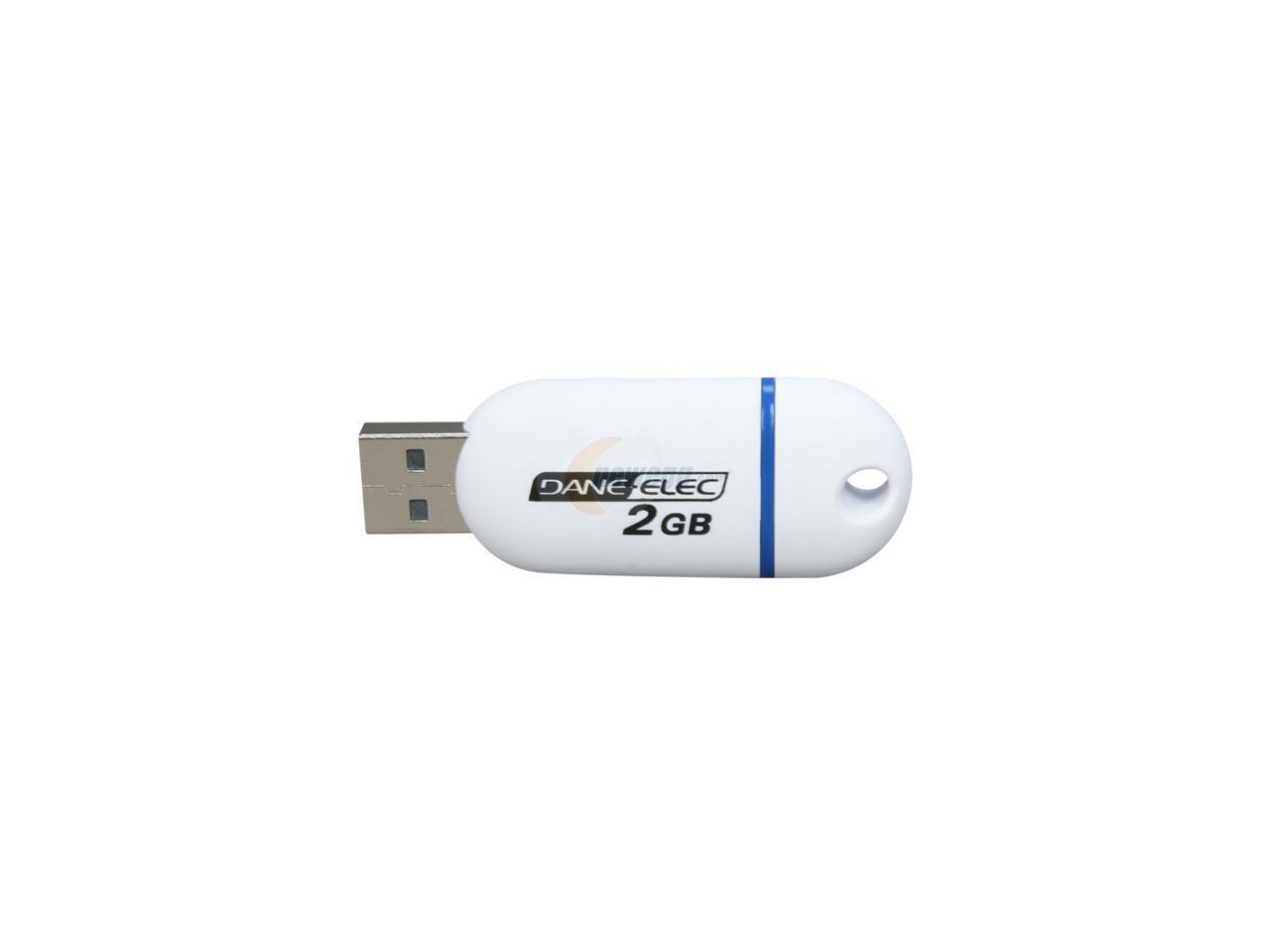 DANE-ELEC 2GB USB 2.0 Flash Drive Capless (White) - Newegg.com