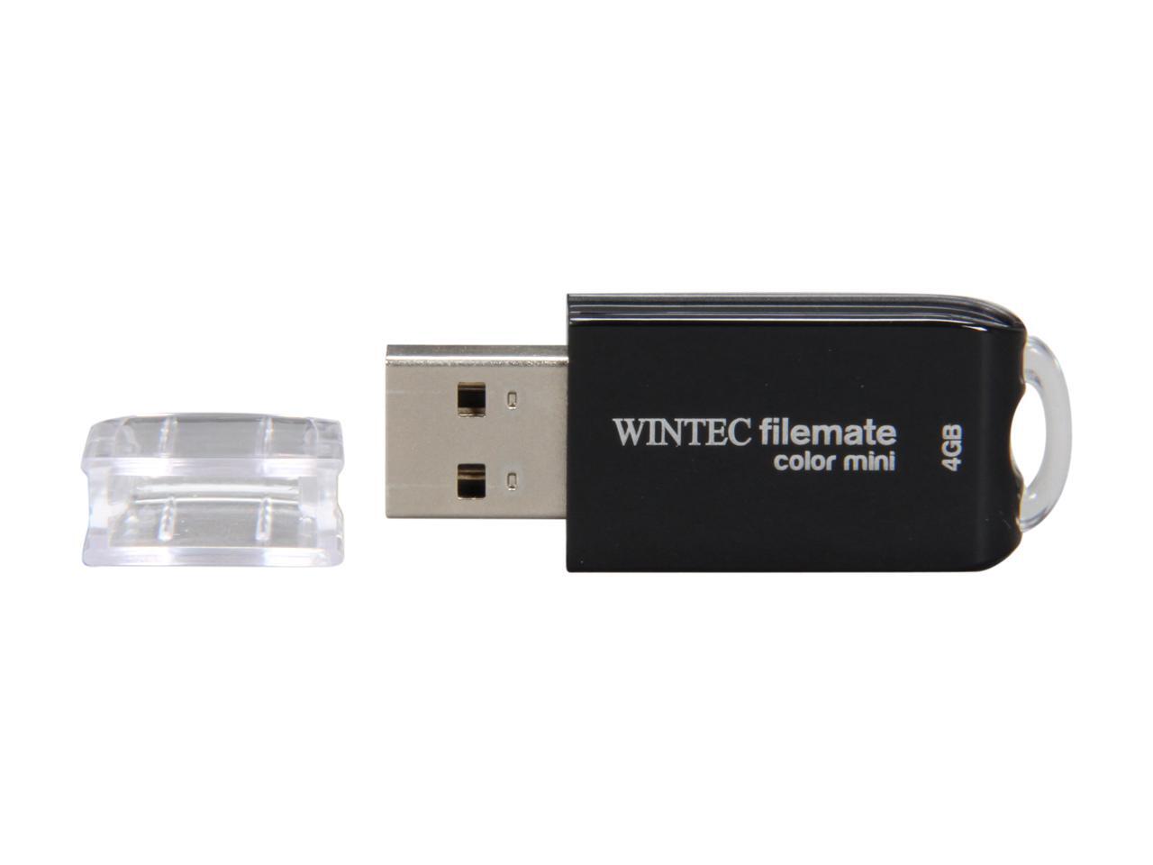 Wintec FileMate Color Mini 4GB USB 2.0 Flash Drive (Black) - Newegg.com