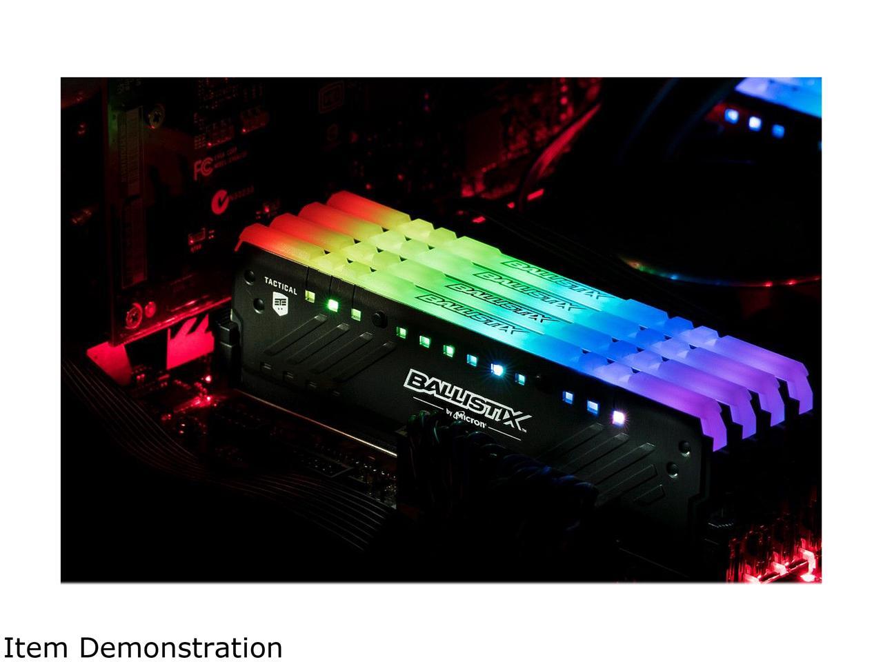 Crucial Ballistix Tactical Tracer RGB 3000 MHz DDR4 DRAM Desktop Gaming ...